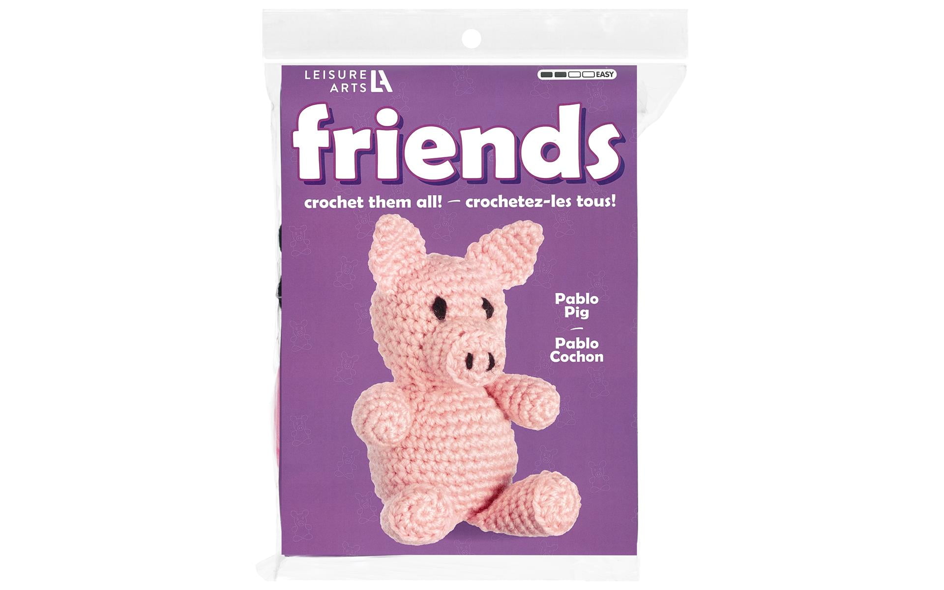 Leisure Arts - Crochet Kits, Friends Pablo Pig, 3", Crochet Kit For ...