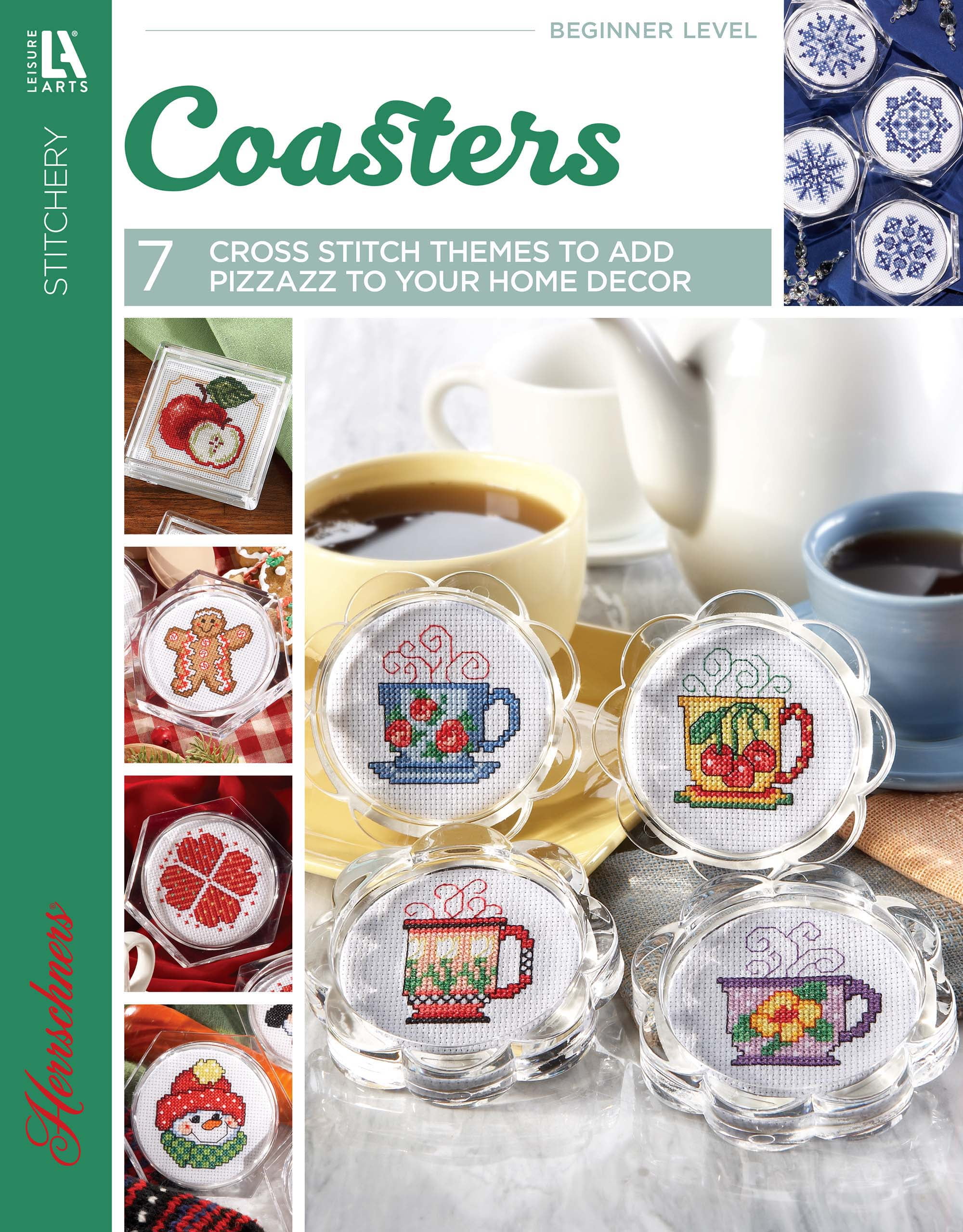 Leisure Arts Cross Stitch Coasters Cross Stitch Book - Walmart.com