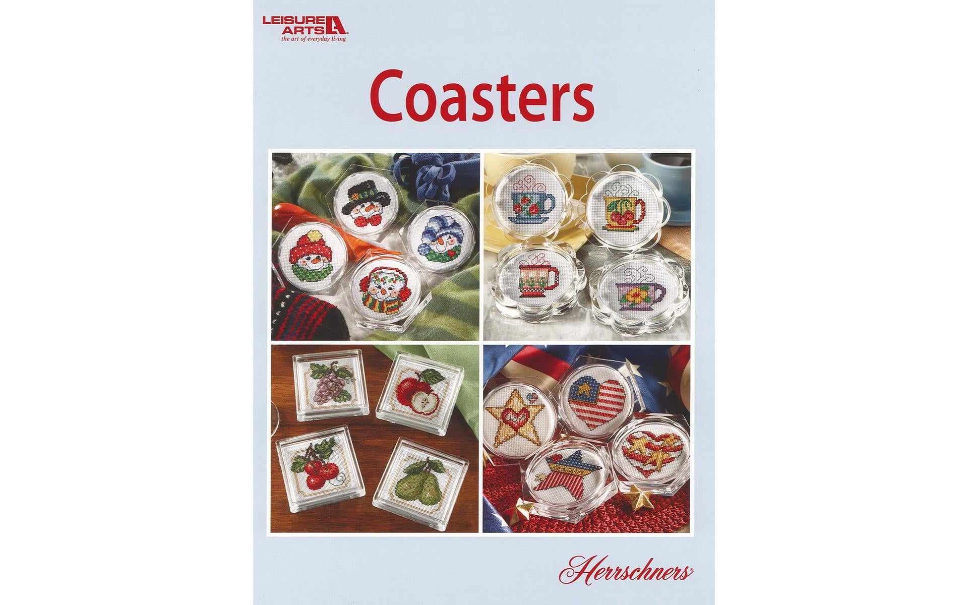 Leisure Arts Cross Stitch Coasters Book - Cross Stitch Patterns, Step-by-Step Guide, DIY ...
