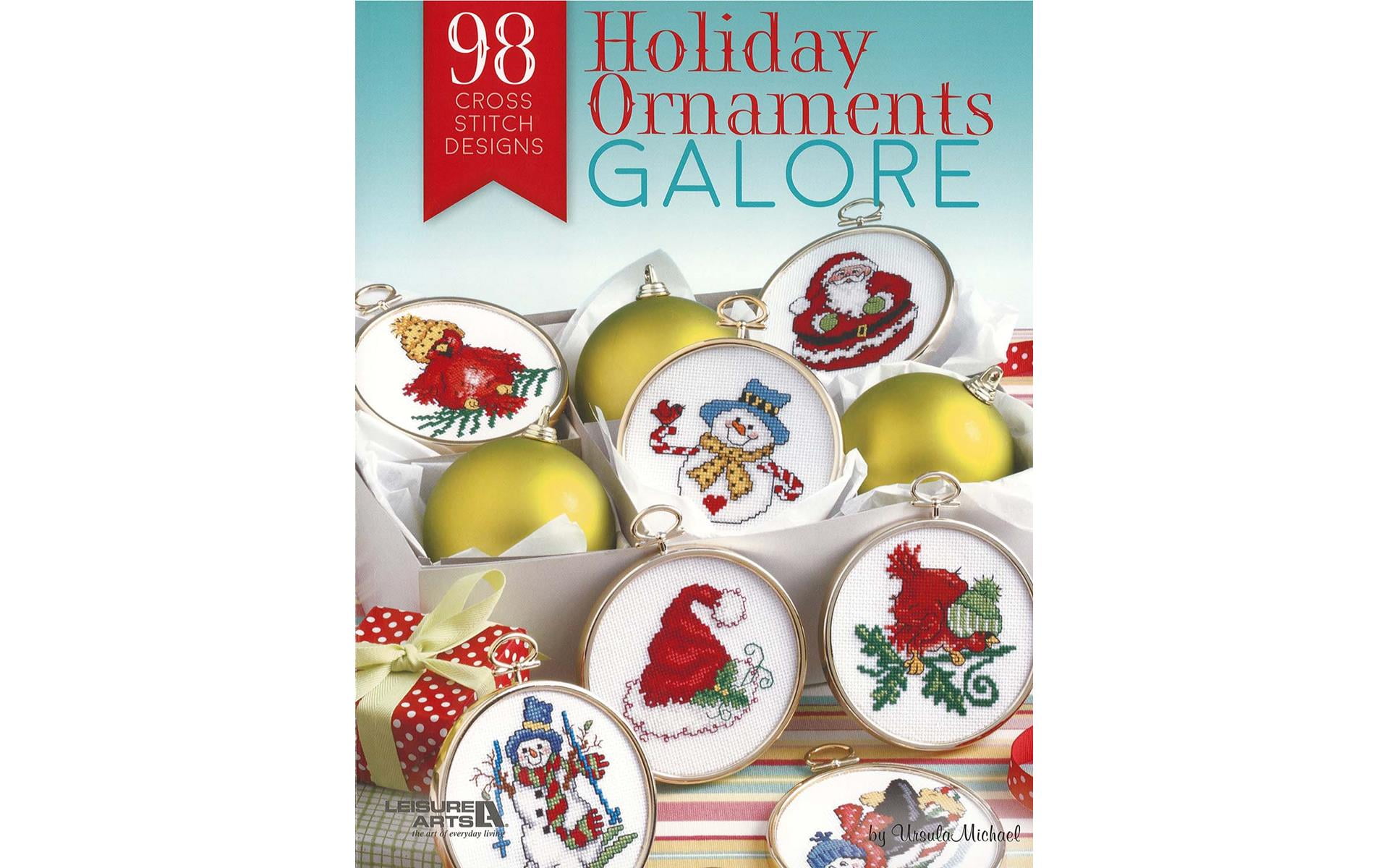 Leisure Arts Cross Stitch Holiday OrnamentsGalorBk - Walmart.com
