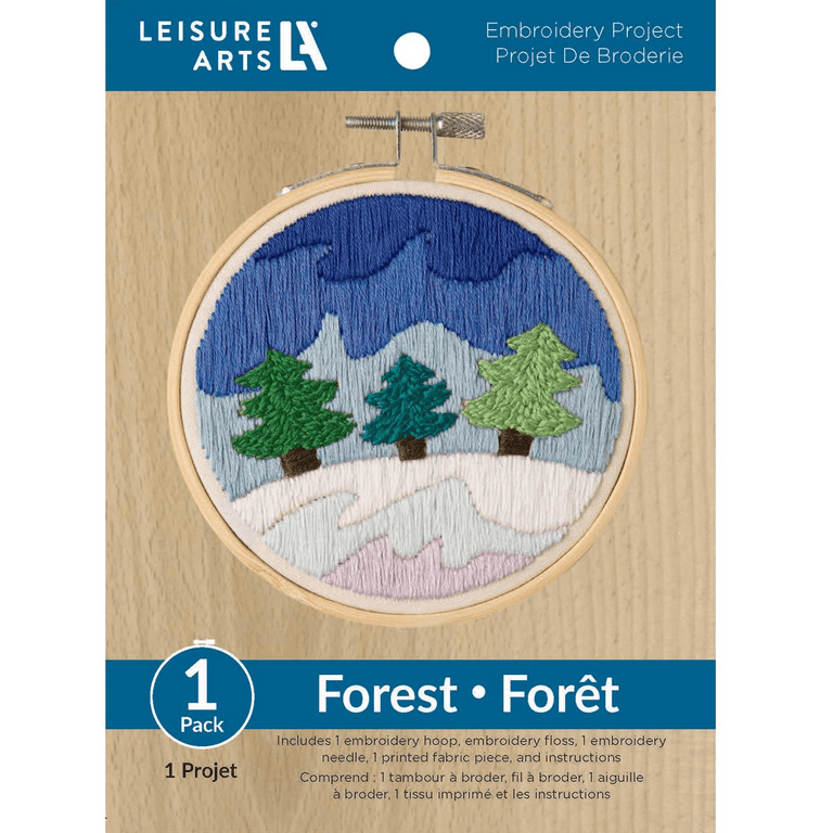 Leisure Arts Embroidery Kit 4 Snowy Forest French embroidery kit for beginners embroidery kit for adults cross stitch kits cross stitch