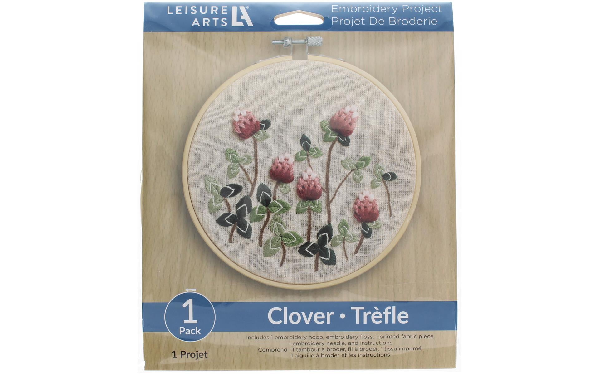 Leisure Arts Embroidery Kit 6" Ria Paramita Clover - Embroidery Kit For ...