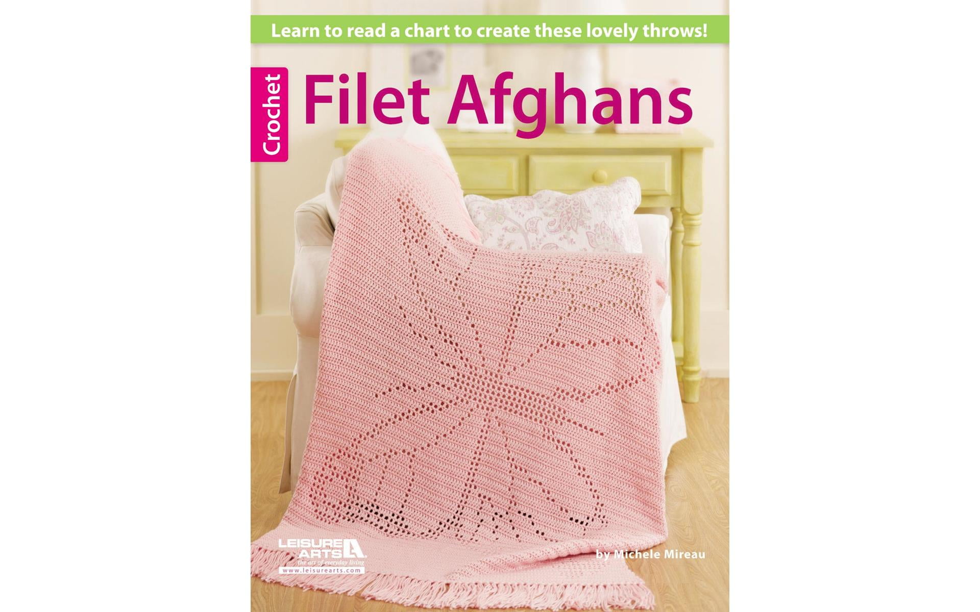 Leisure Arts Filet Afghans Crochet Book, Crochet Pattern Books, Books ...