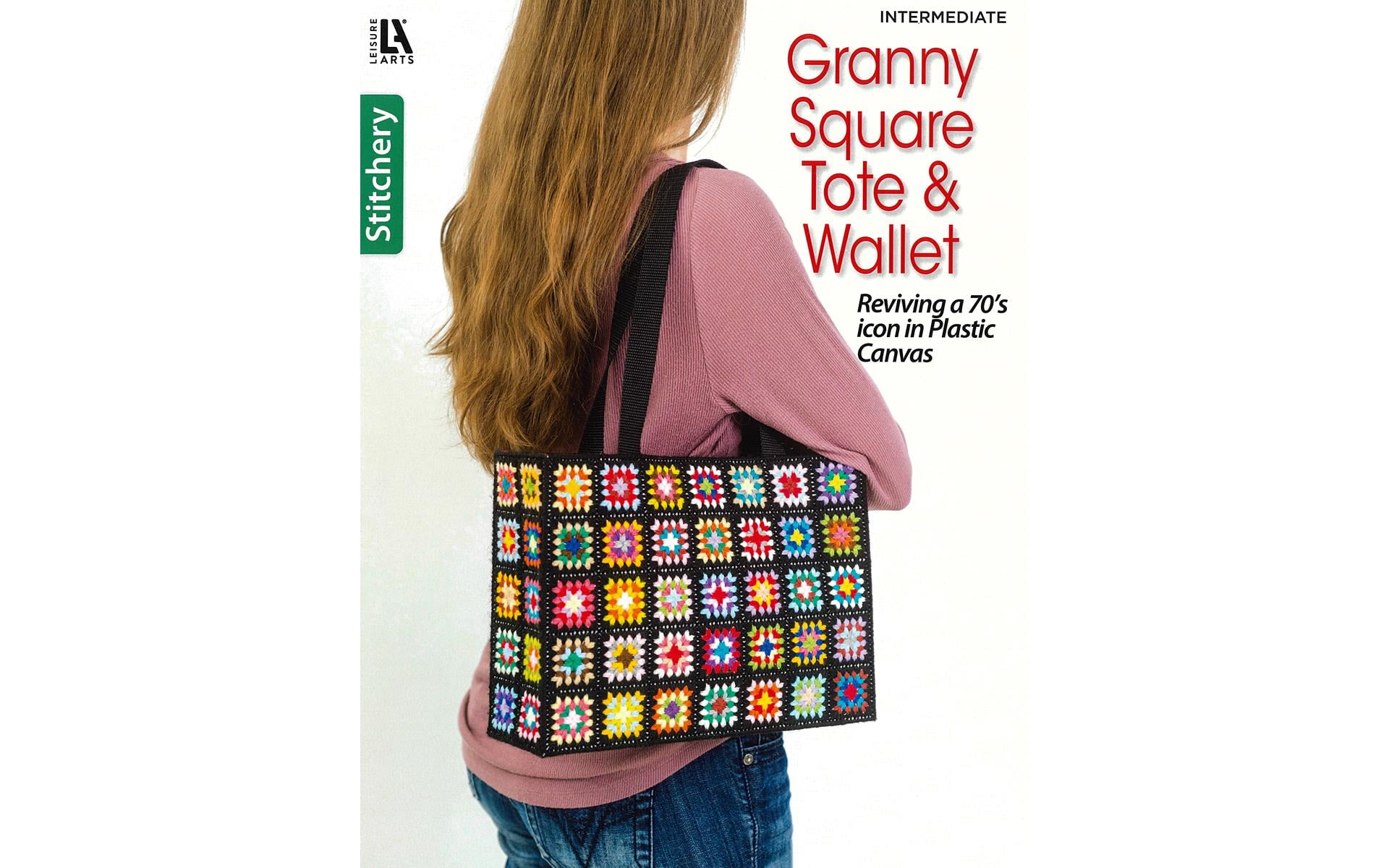 Leisure Arts Granny Square Tote & Wallet Bk - Walmart.com