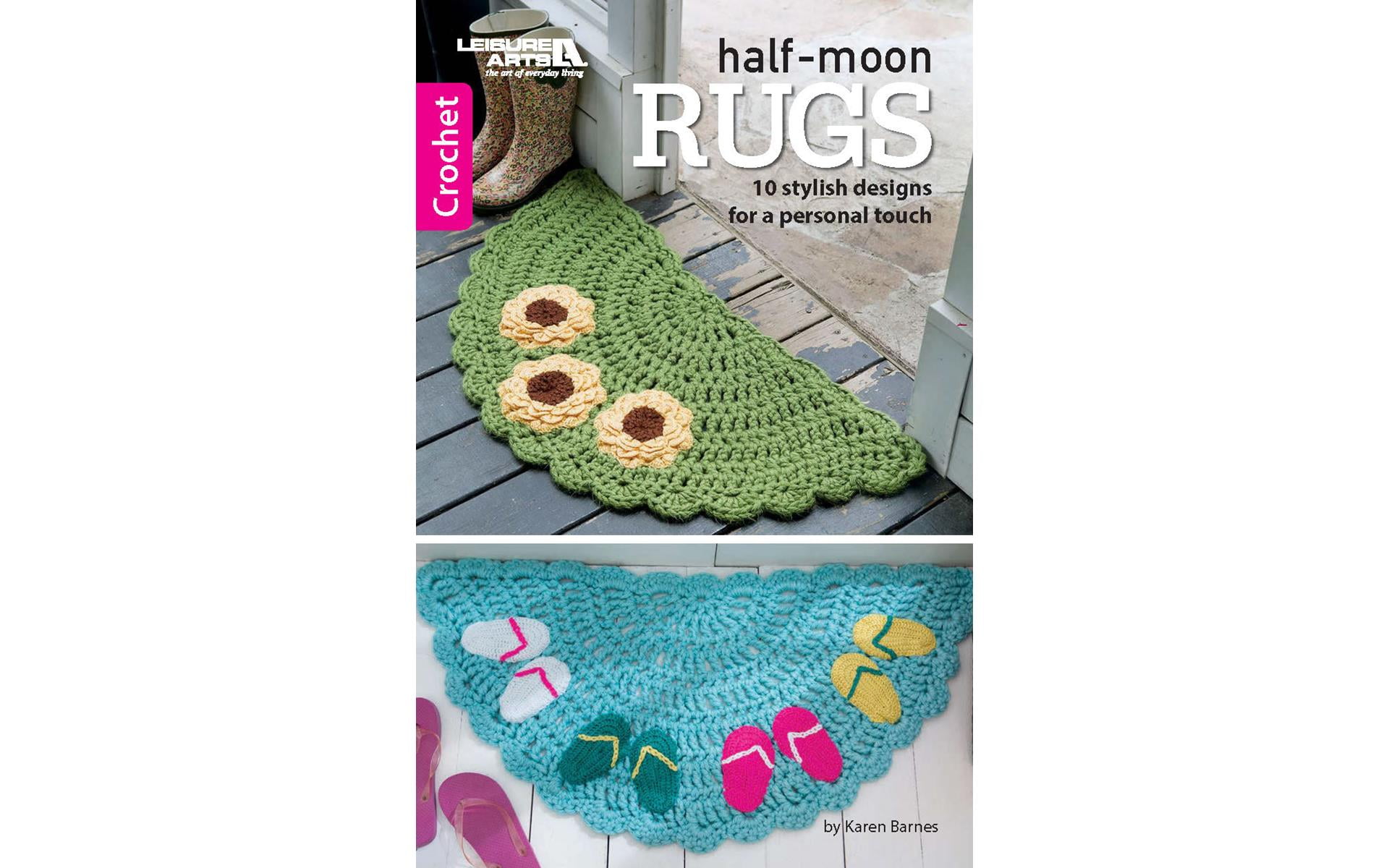 Leisure Arts Half Moon Rugs Crochet Book - Walmart.com