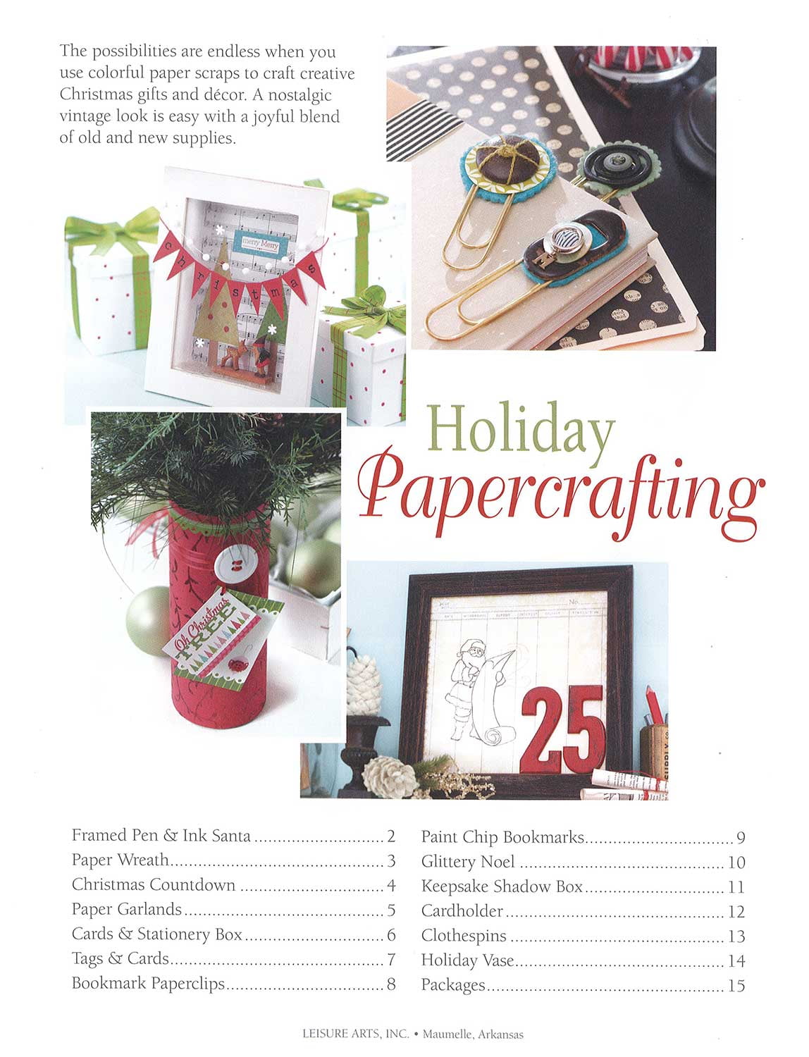 Leisure Arts Holiday Papercrafting Craft Book - Walmart.com