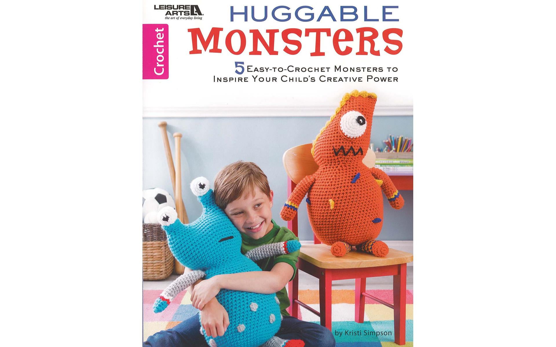 Leisure Arts Huggable Monsters Crochet Book - 5 Easy Crochet Monster ...