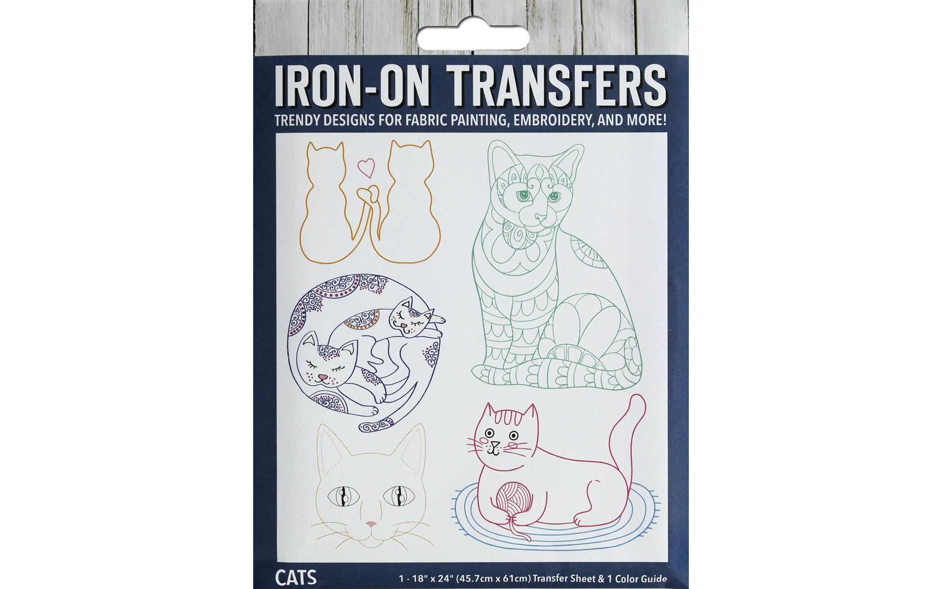 Leisure Arts Iron-On Transfer, Cat, Embroidery Patterns, Embroidery ...