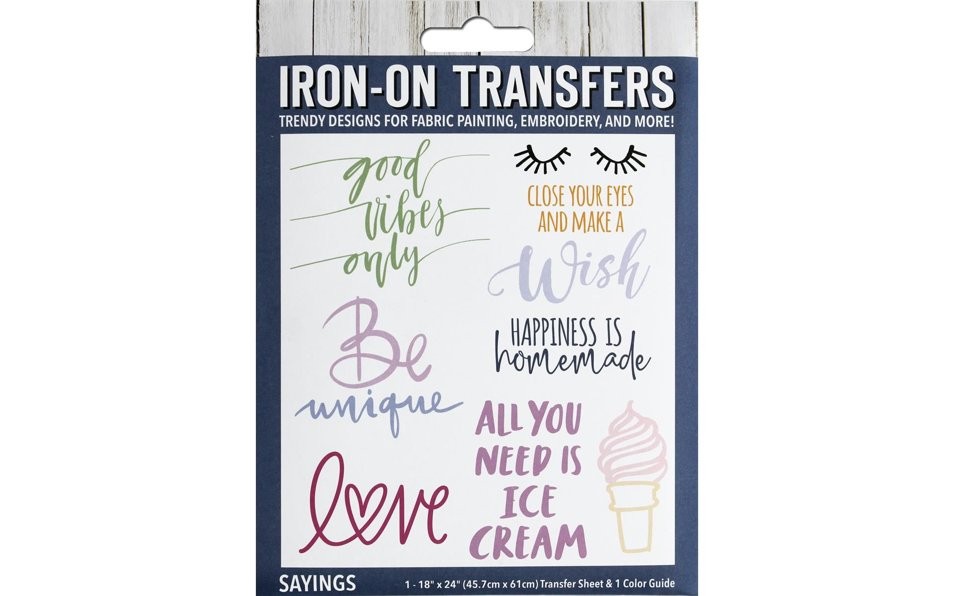 Leisure Arts Iron-On Transfer, Sayings, Embroidery Patterns, Embroidery ...