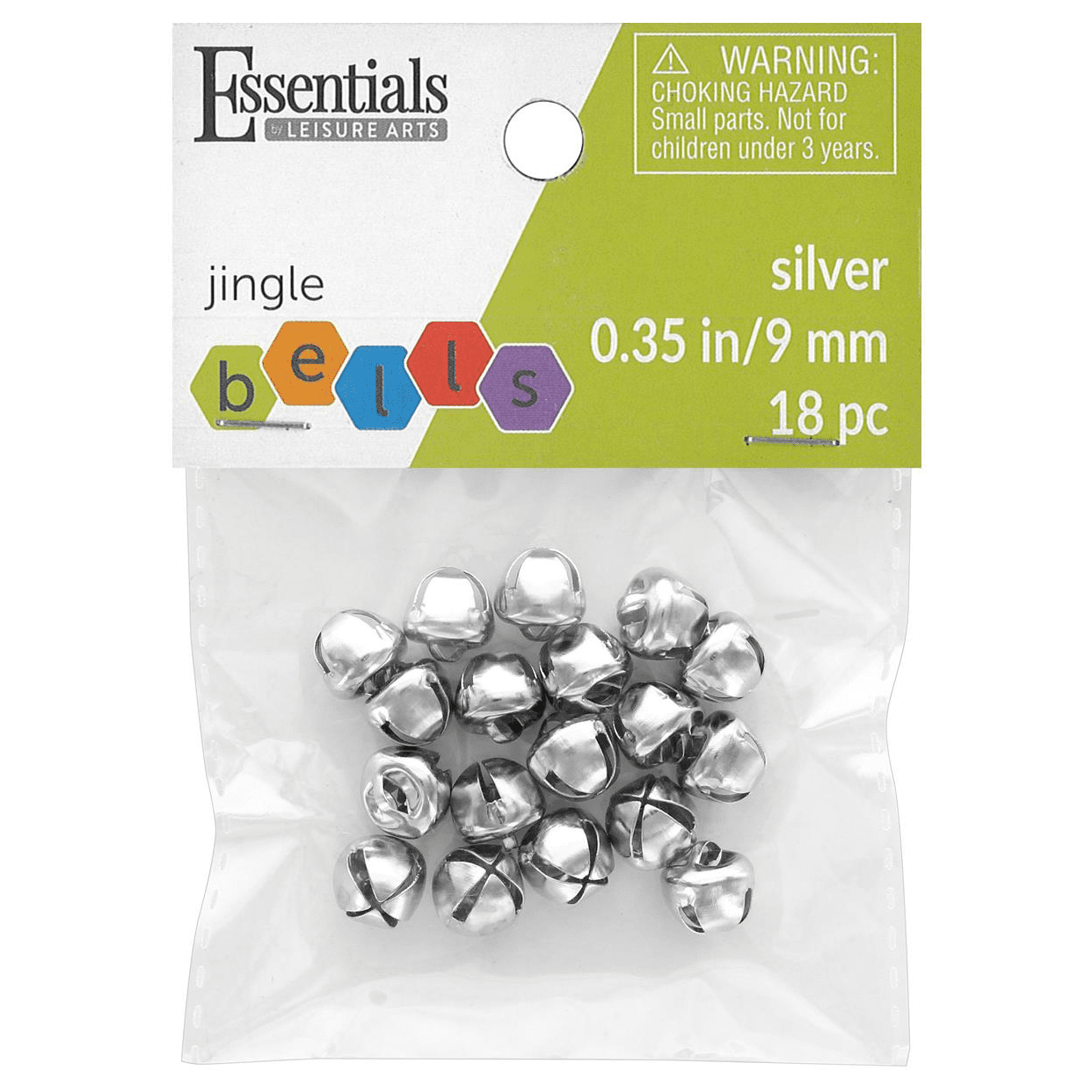 Leisure Arts Jingle Bells, 9mm Silver, 18-Count - Walmart.com