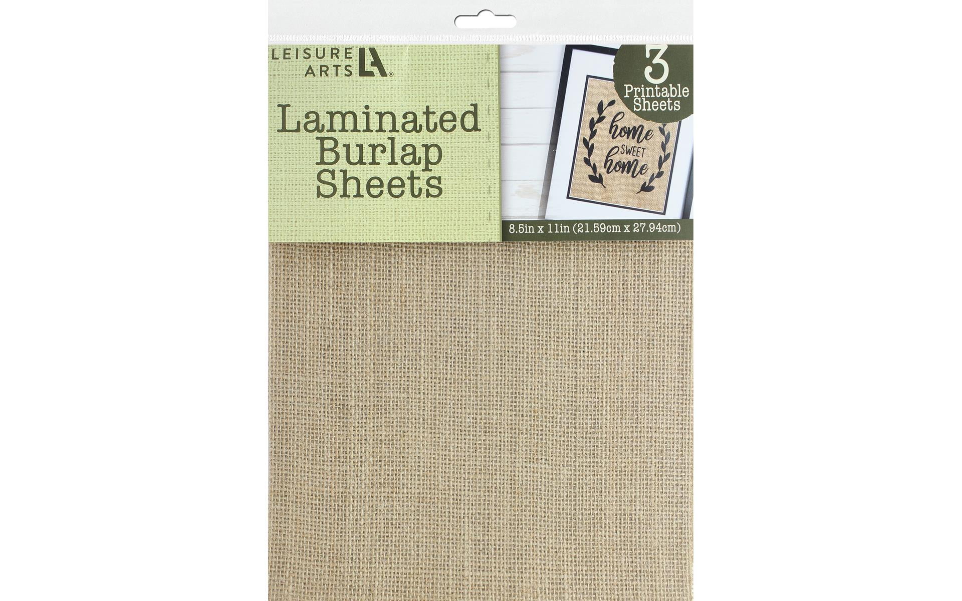 Leisure Arts Jute Burlap Sheet Laminated 8.5x11 Nat 3pc - Craft ...