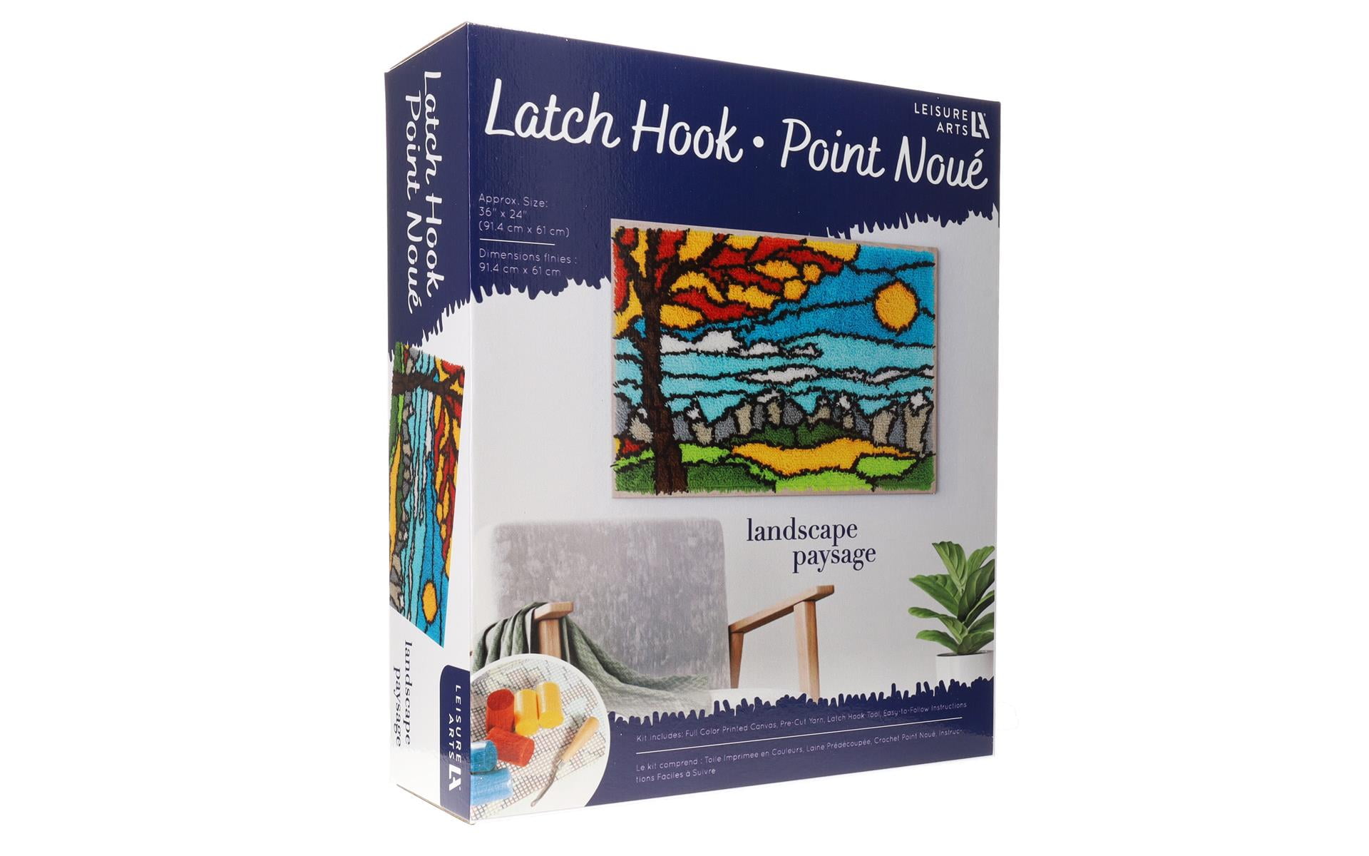 Leisure Arts Latch Hook Kit Landscape, 24" X 36", Latch Hook Kit, Rug ...