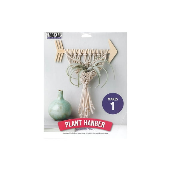Leisure Arts Macrame Kit Arrow Plant Hanging, Macrame Kits For Adults ...