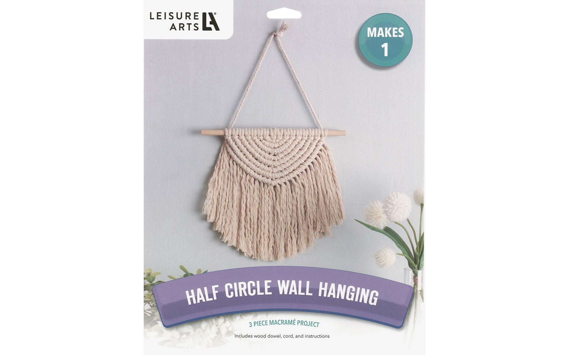 Leisure Arts Macrame Kit Half Circle Hanging, Macrame Kits For Adults ...