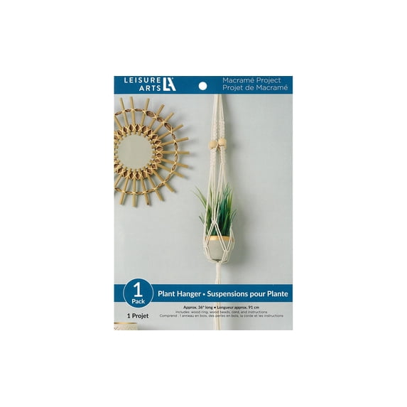 Leisure Arts Macrame Kit Plant Hanger, Macrame Kits For Adults ...