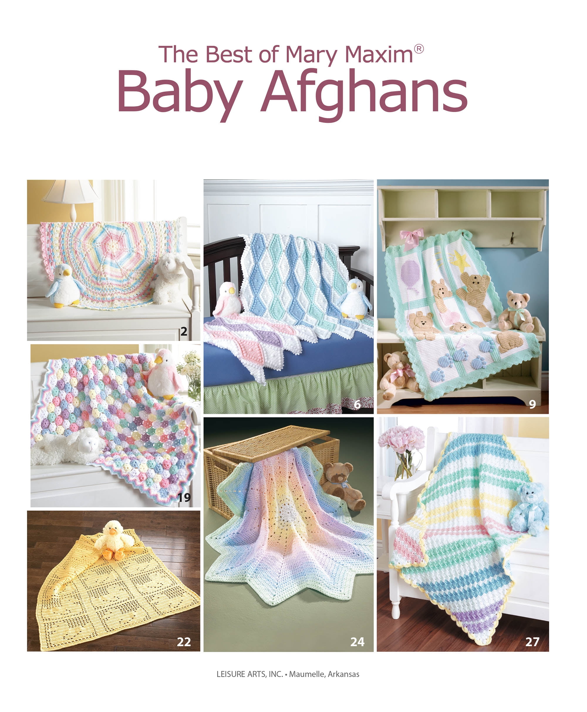 Leisure Arts Mary Maxim Baby Afghans Crochet Book - Walmart.com