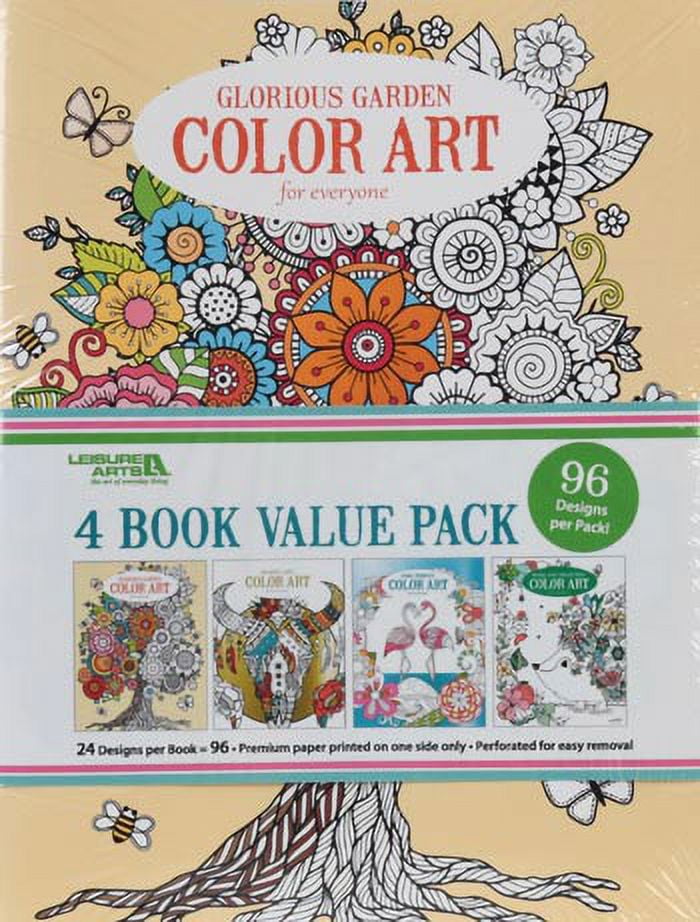 Leisure Arts Multicolor Color Art for Everyone Coloring Book Pack, 96 ...