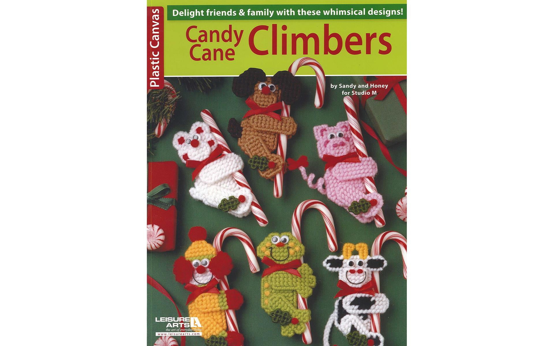 Leisure Arts Plastic Canvas Candy Cane Climbers – Christmas Pattern ...