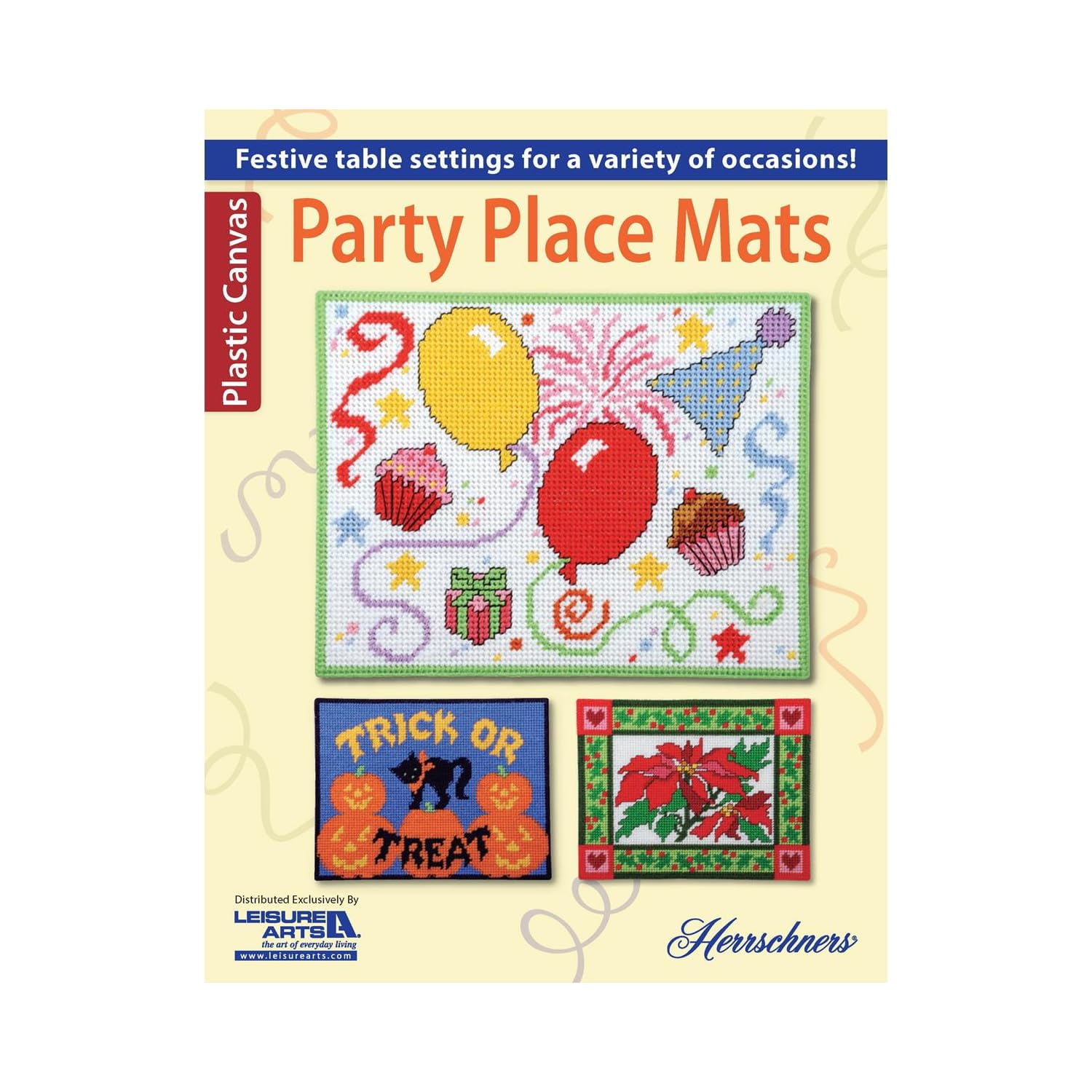 Leisure Arts Plastic Canvas Party Placemats - Pattern Book with Step-by ...