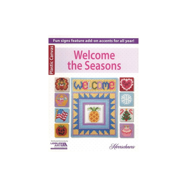 Leisure Arts Plastic Canvas Welcome The Seasons Plastic Canvas Cross ...