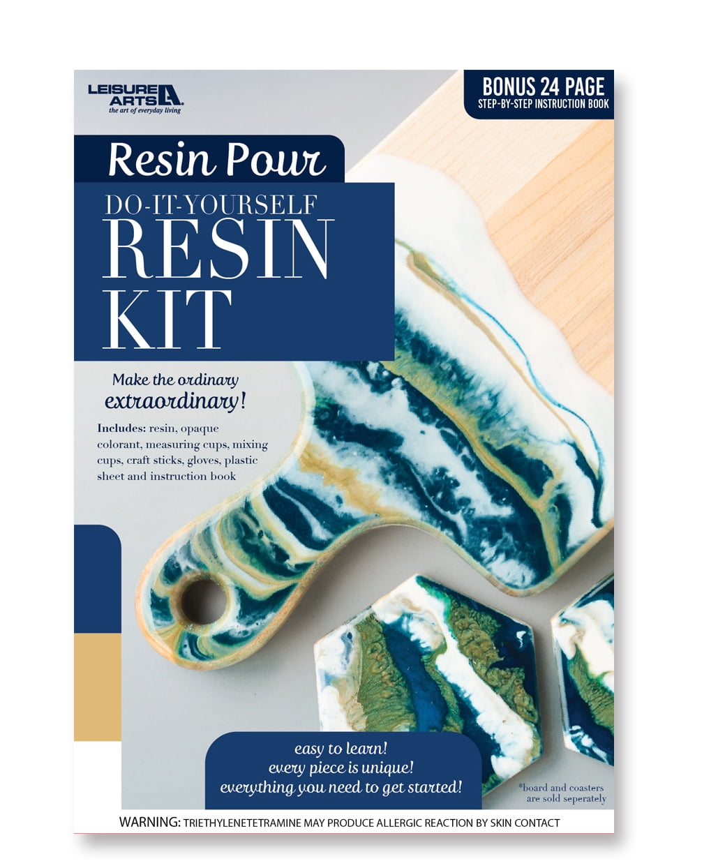 Leisure Arts Resin Pour Craft Kit (8 Pieces) - Walmart.com