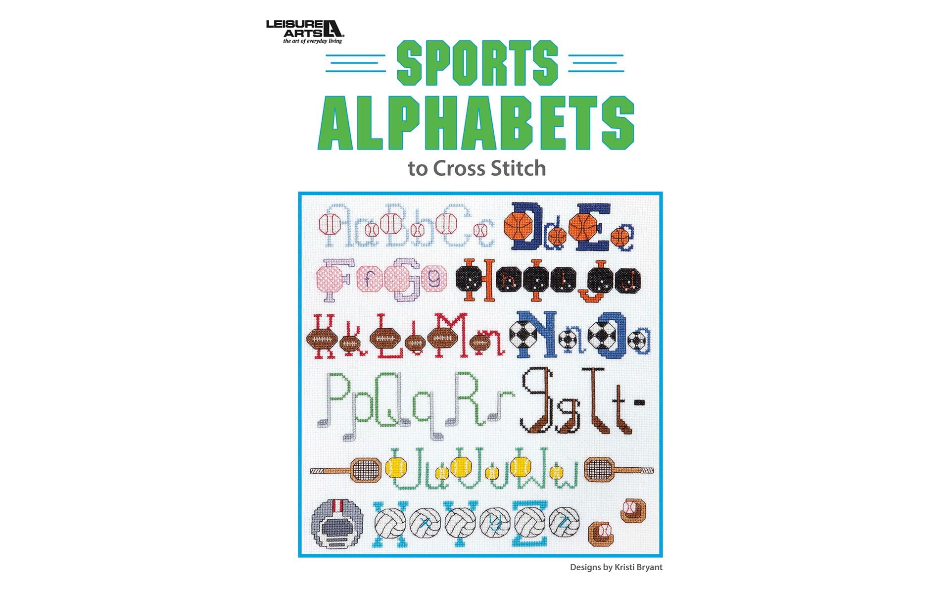 Leisure Arts Sports Alphabets To Cross Stitch Book, Cross Stitch Patterns, Books, Pattern Book ...