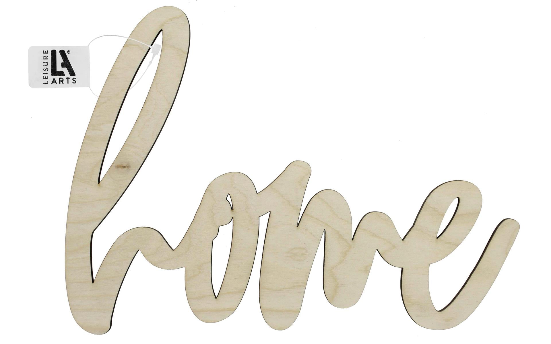 Leisure Arts Unfinished Wood Words - 12.25" X 9" - Blessed, Wood Cutout ...