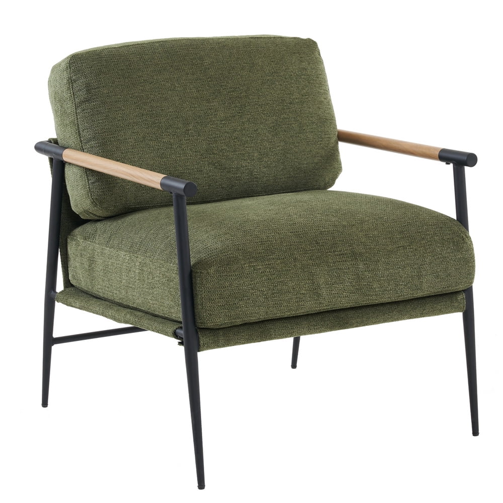 Leisure Chairs Upholstered Backrest Seat Chair With Support Legs ...