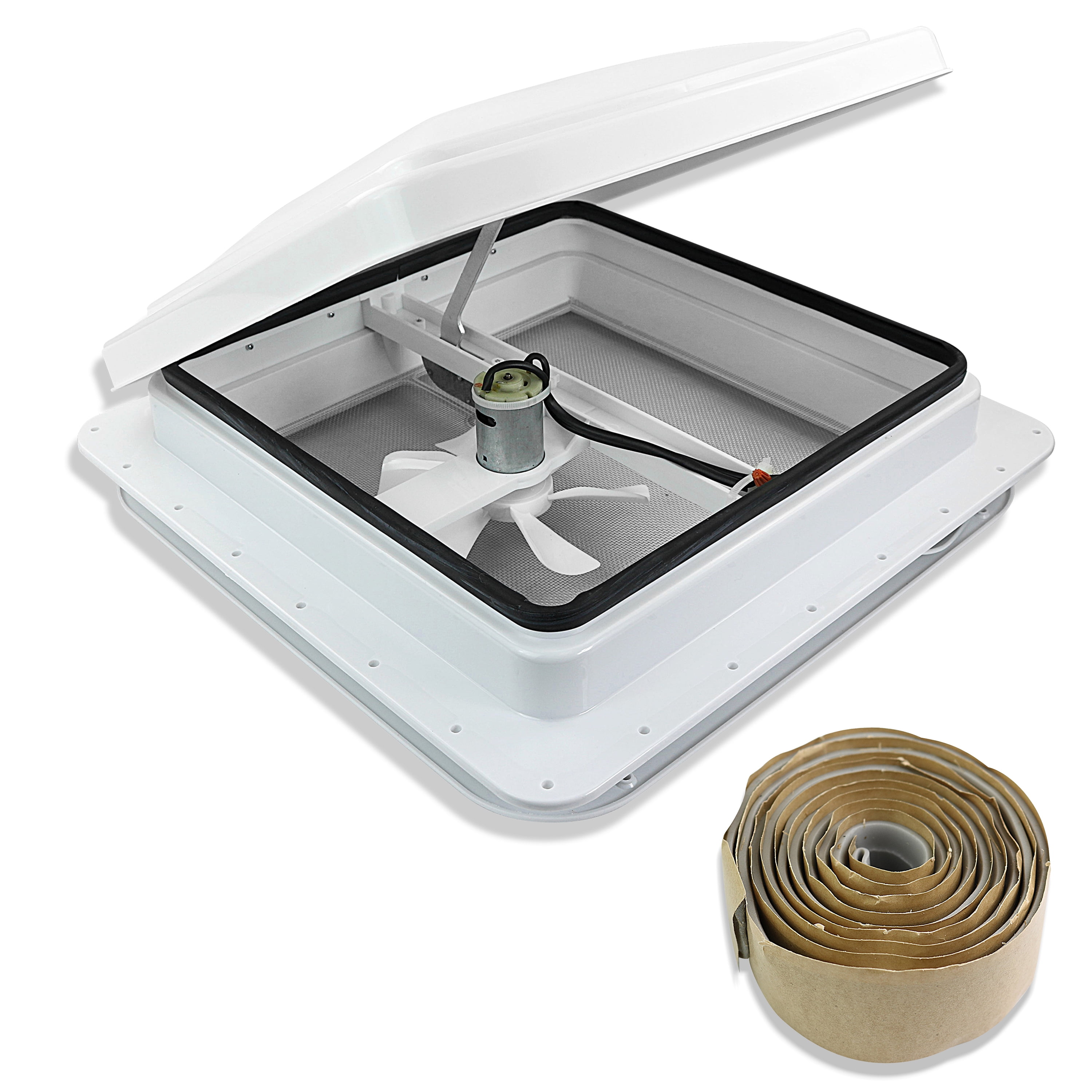 "Leisure Coachworks 14"" Camper Roof Vent Kit- RV Trailer Exhaust Cover ...