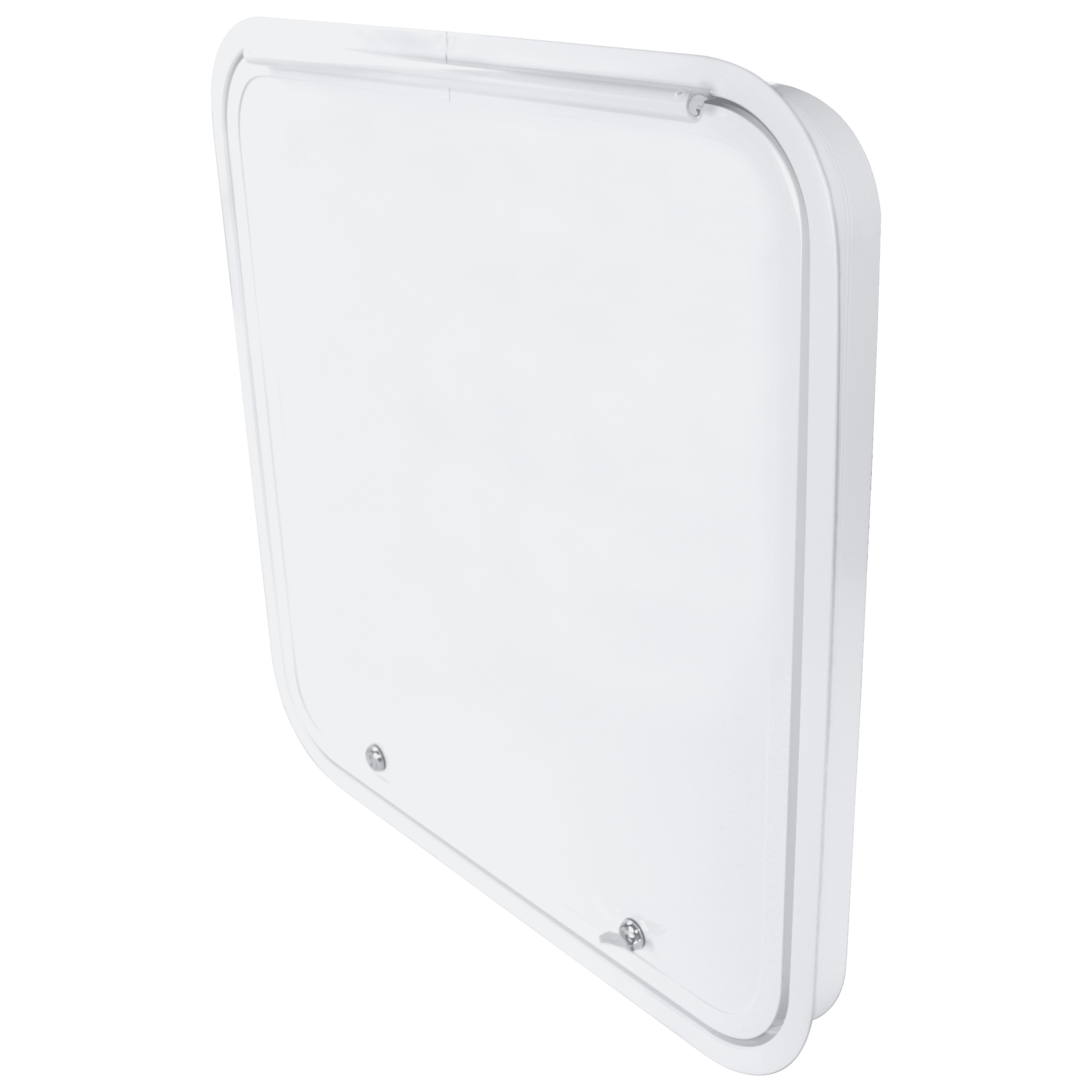 LEISURE RV Baggage Door, 24x24, White, Rounded Corners, Thumb Latch ...