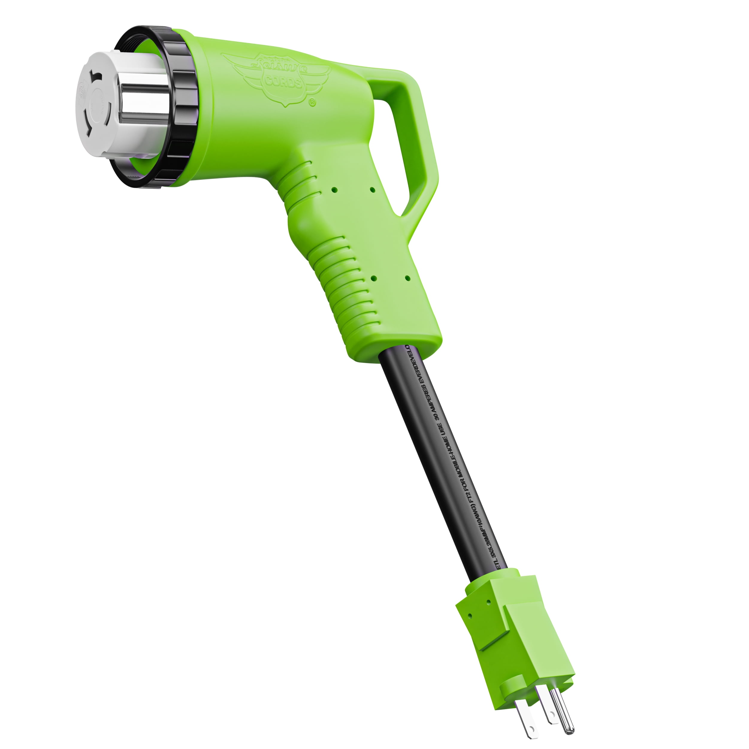 Leisure Cords 12" 90-Degree Dogbone RV Adapter 15 Amp Male and 50 Amp ...