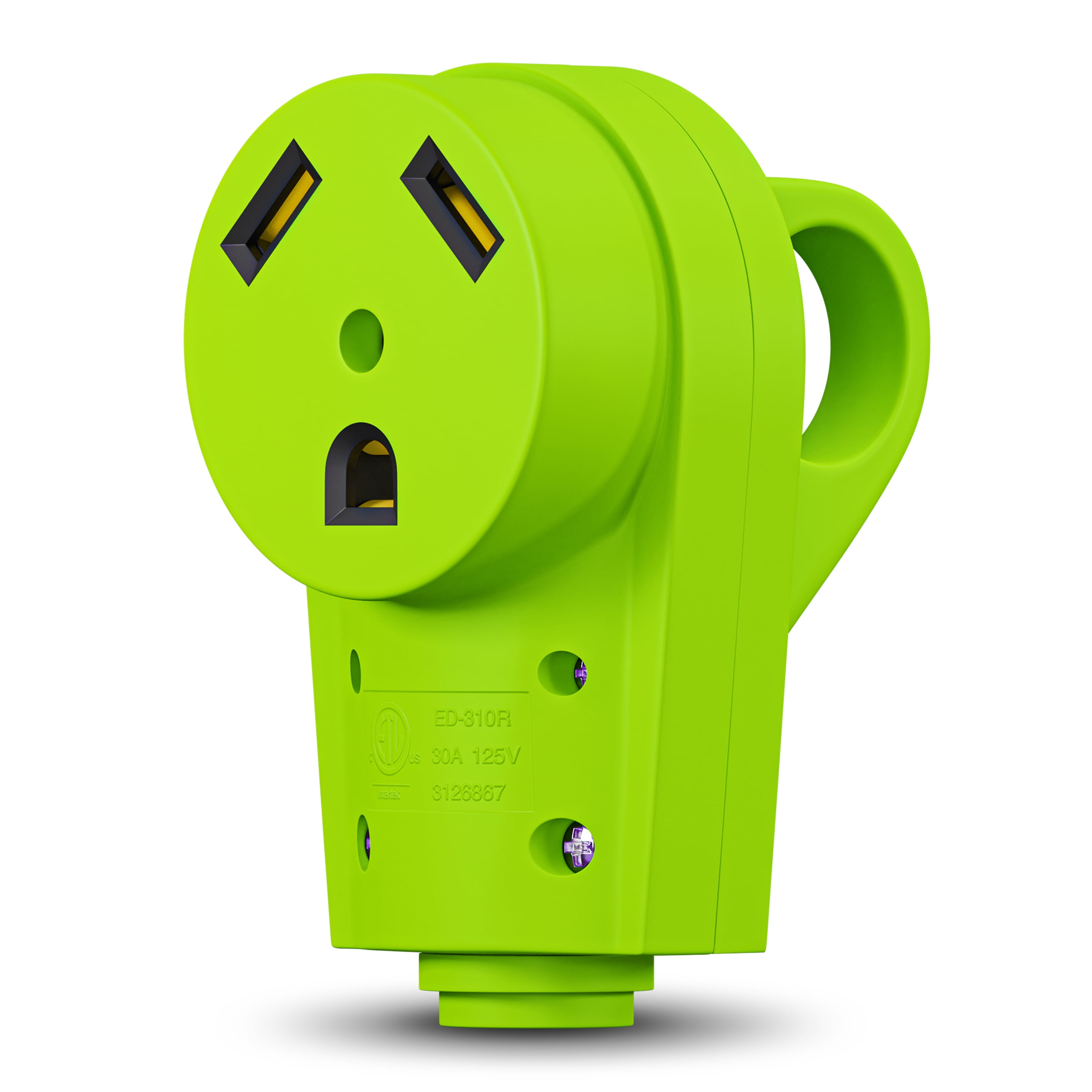 Leisure Cords 30 AMP Female RV Receptacle Plug Electrical Plug Adapter ...