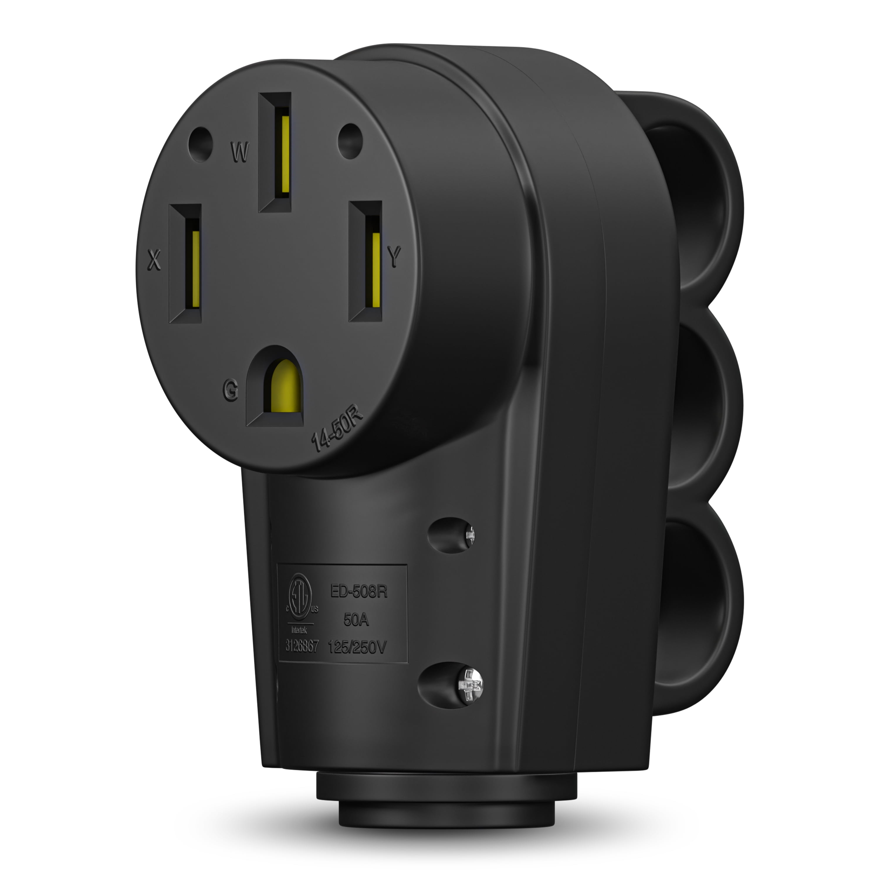 Leisure Cords 50 AMP Female RV Receptacle Plug Electrical Plug Adapter ...