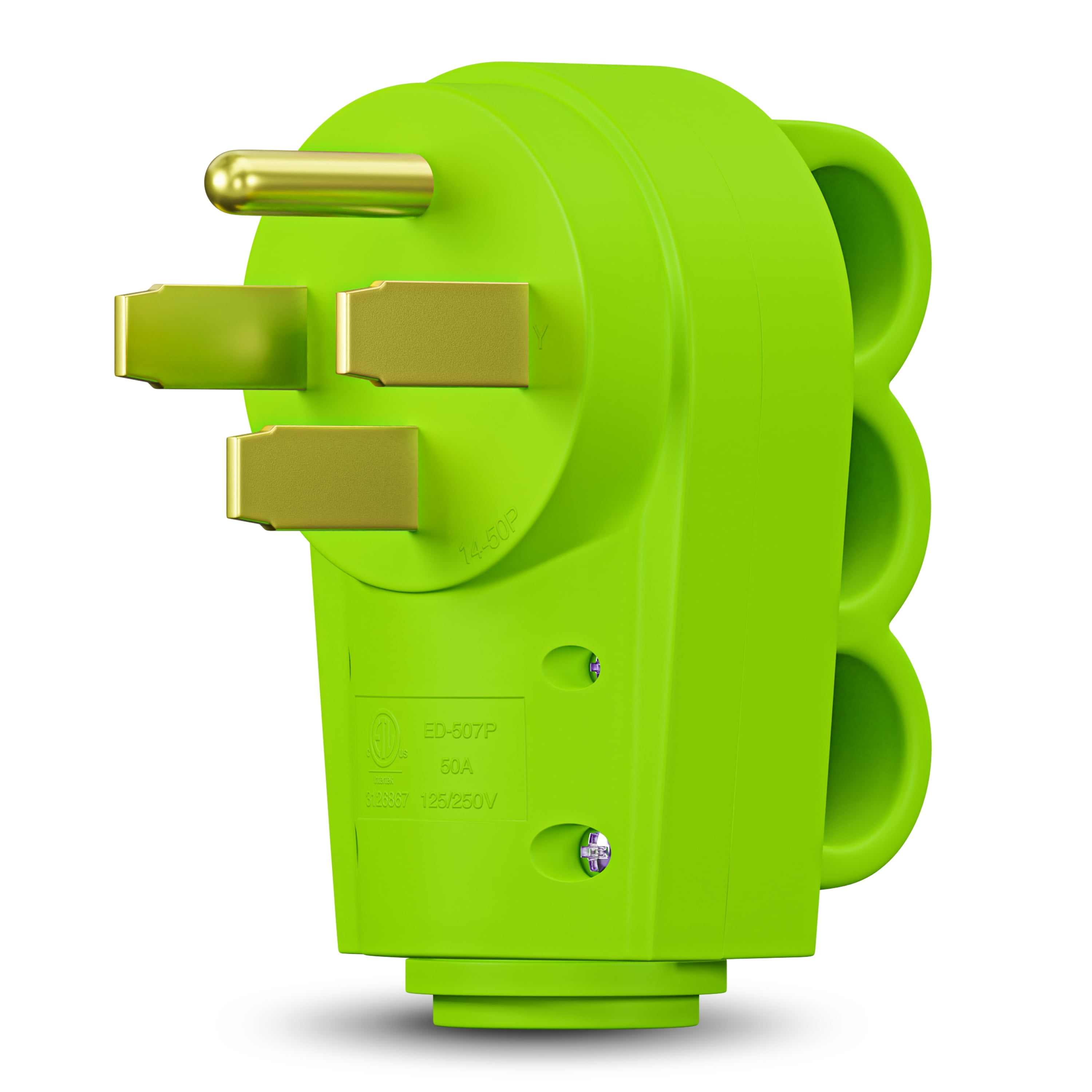 Leisure Cords 50 AMP Male RV Receptacle Plug Electrical Plug Adapter ...