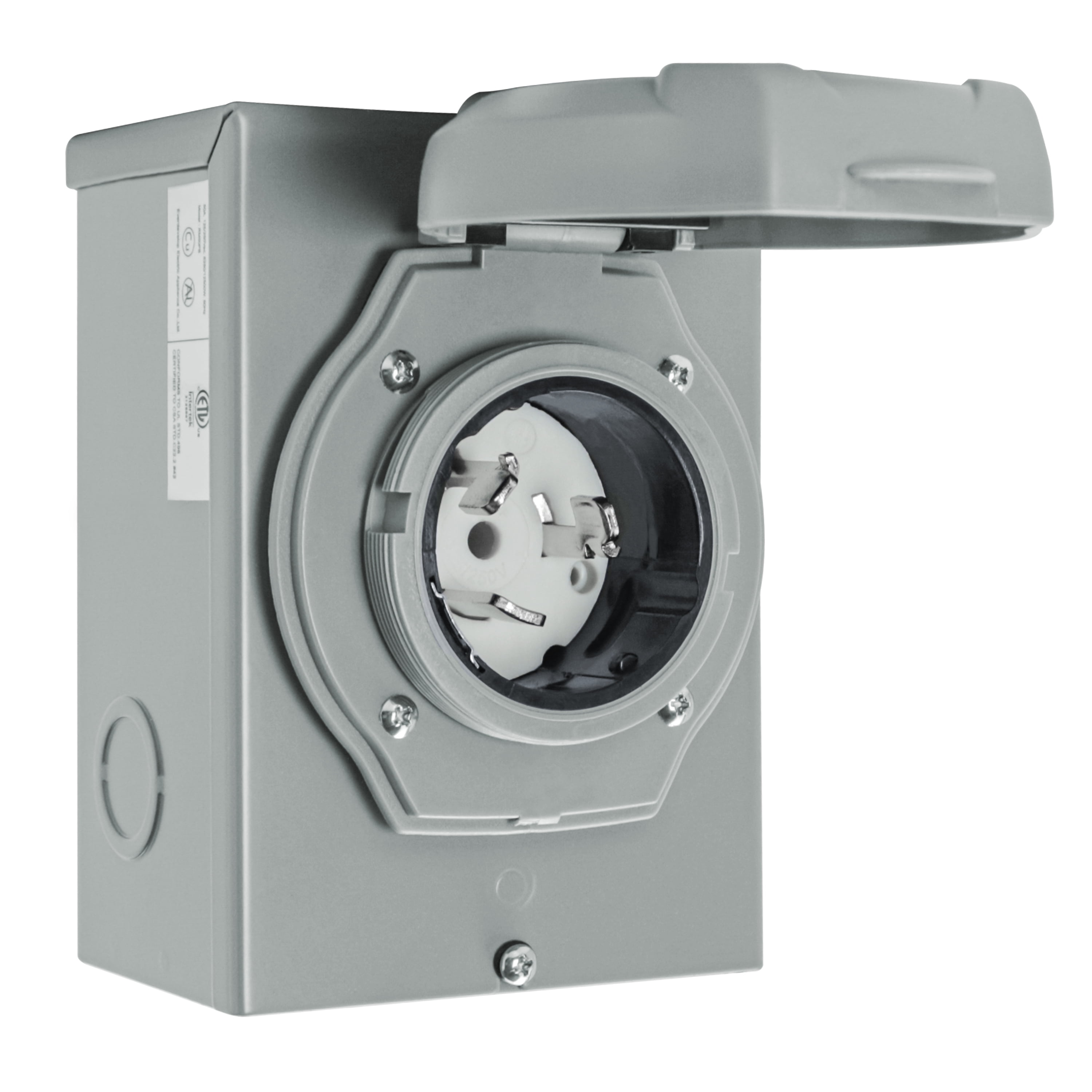 Leisure Cords 50 Amp Generator RV Power Inlet Box, NEMA 3R Generator ...