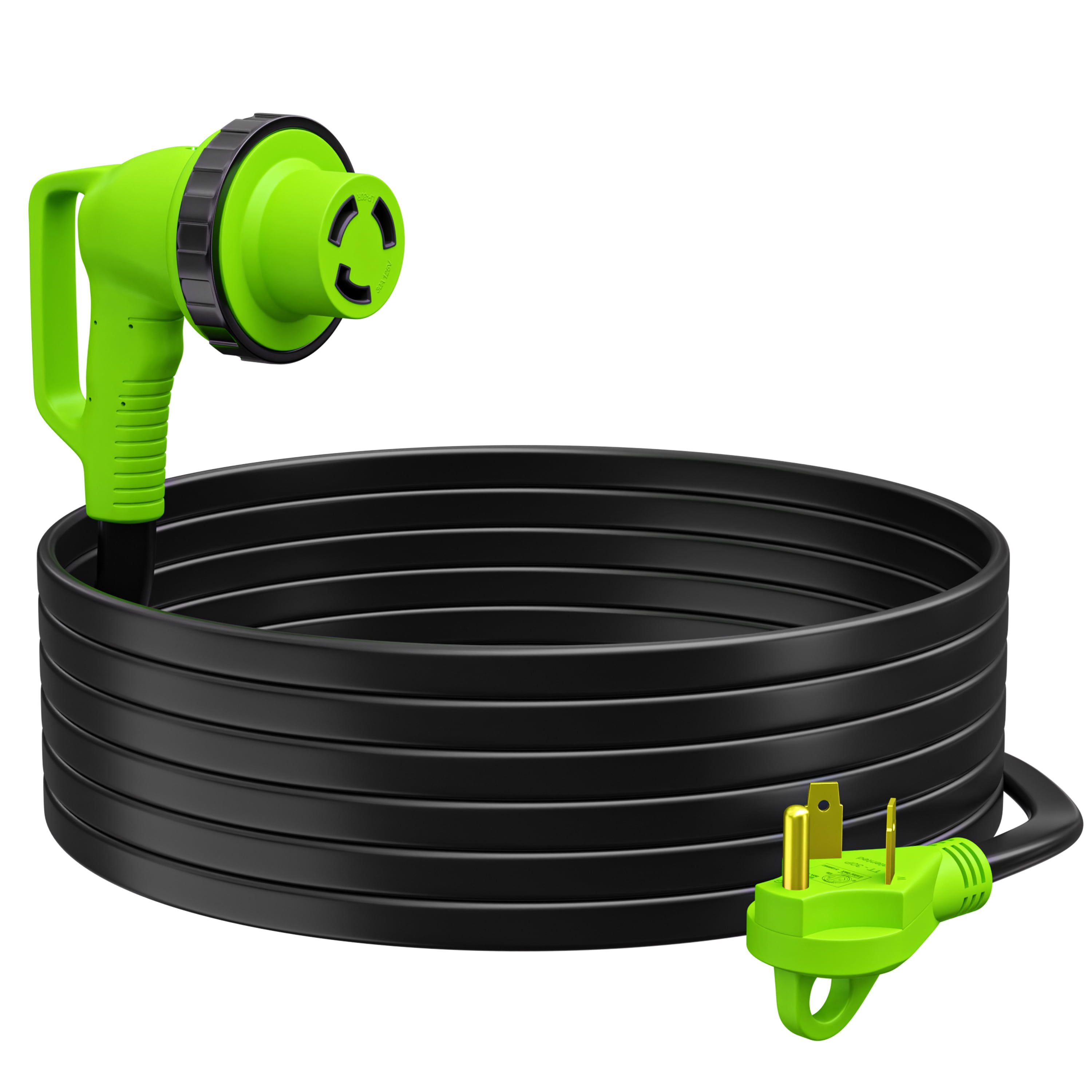 Leisure Cords 90 Degree 15FT Power Extension Cord with 30 AMP Male ...