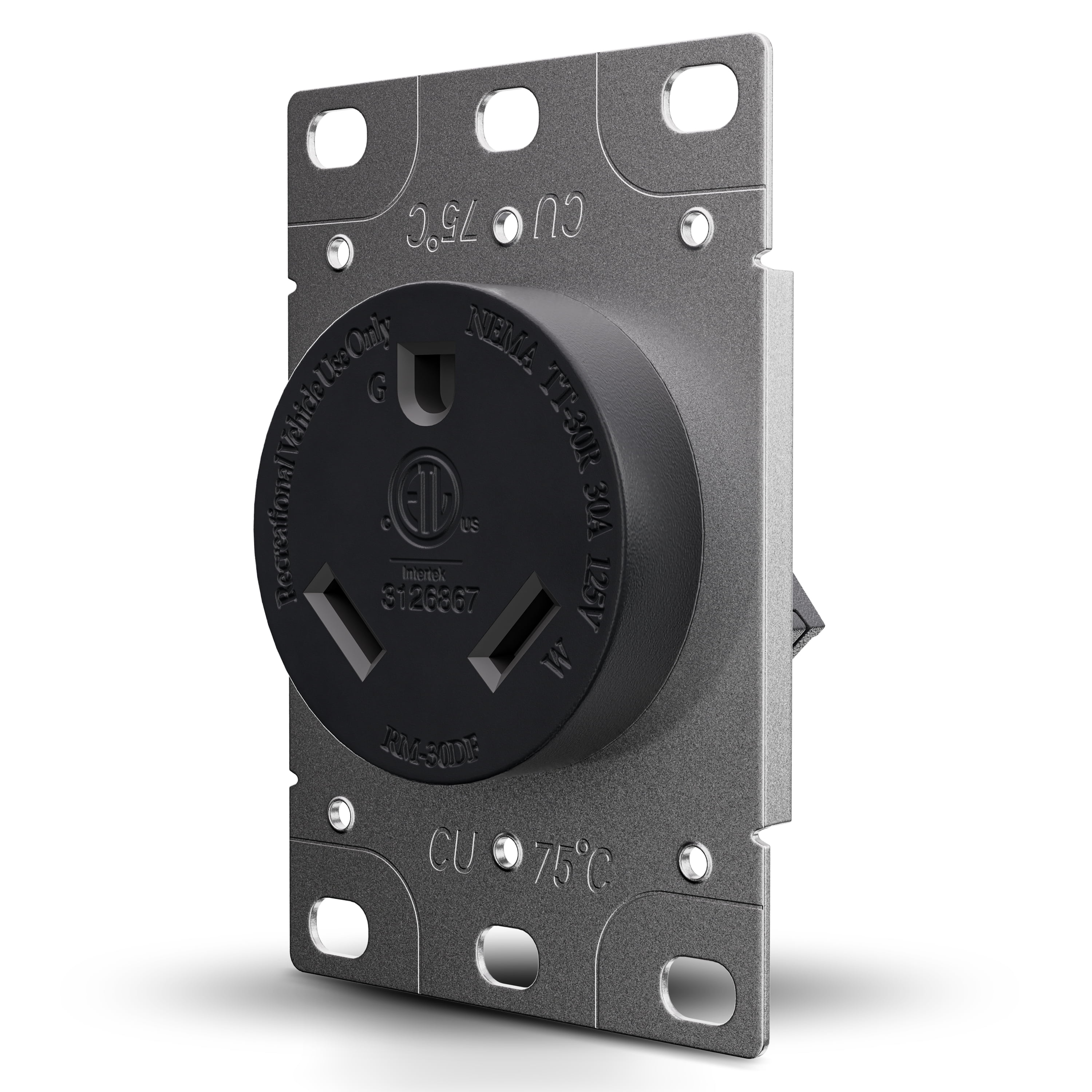 Leisure Cords RV 30 Amp, 125 Volt, NEMA Tt-30R, 2P, 3W Power Receptacle ...