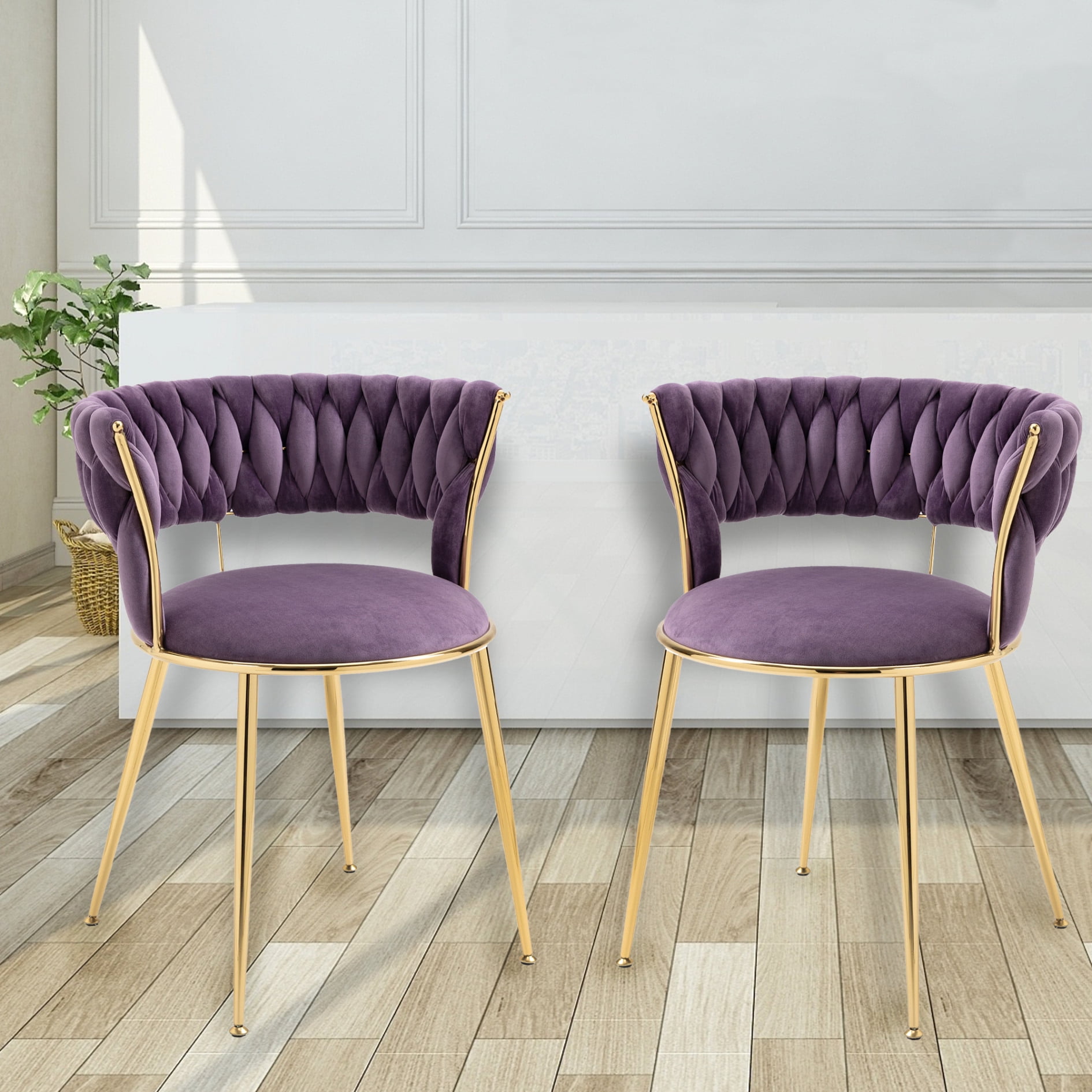 Leisure Dining Chairs Set of 2, Velvet Accent Chair, Leisure Single ...