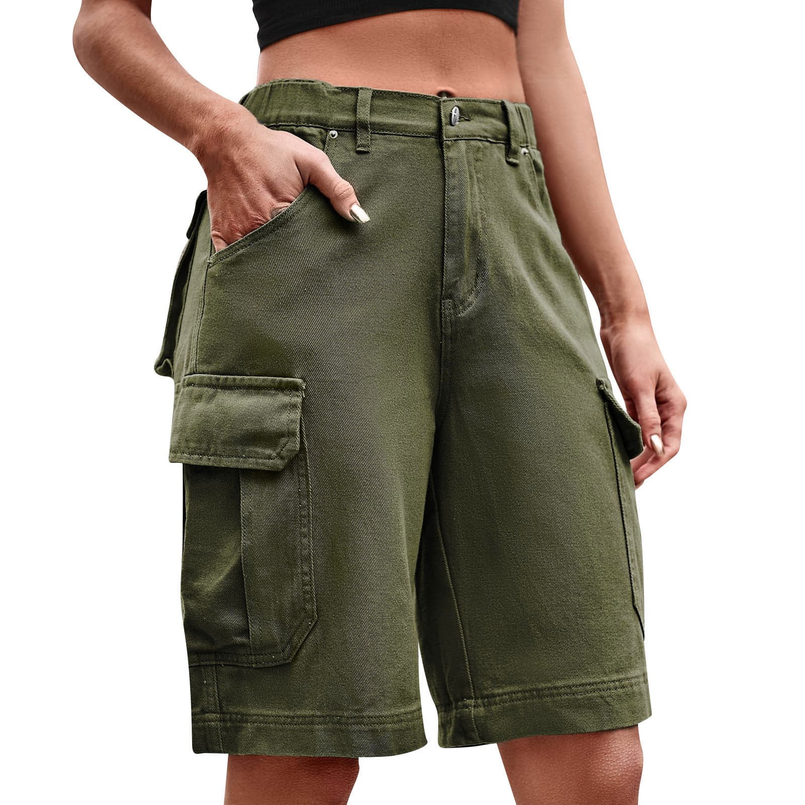 Leisure Jeans Shorts Women Summer Cargo Fashion Streetwear Workwear ...