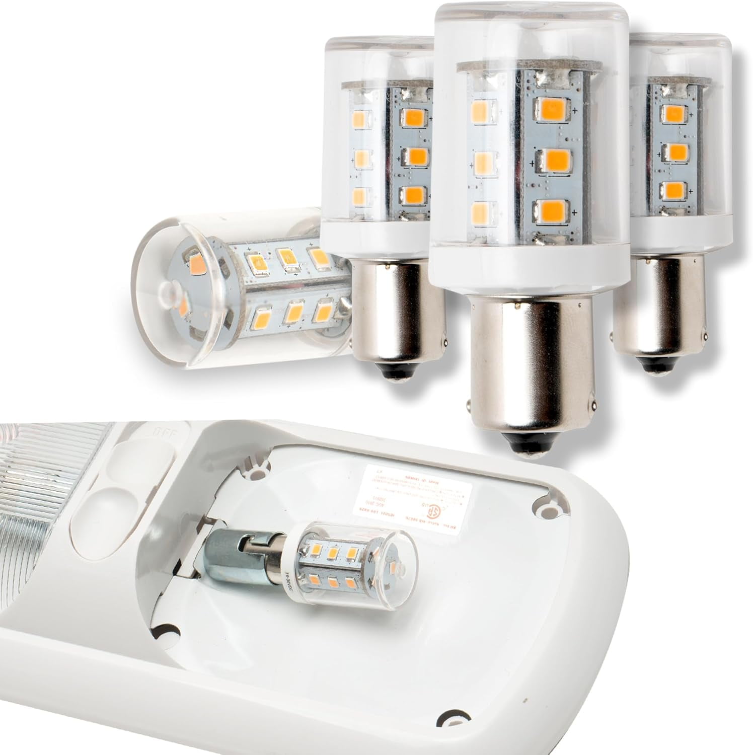 Leisure LED 18SMD 12 Volt Replacement LED Bulb, 12V 1141/1156 Interior Lighting RV Light Bulbs ...