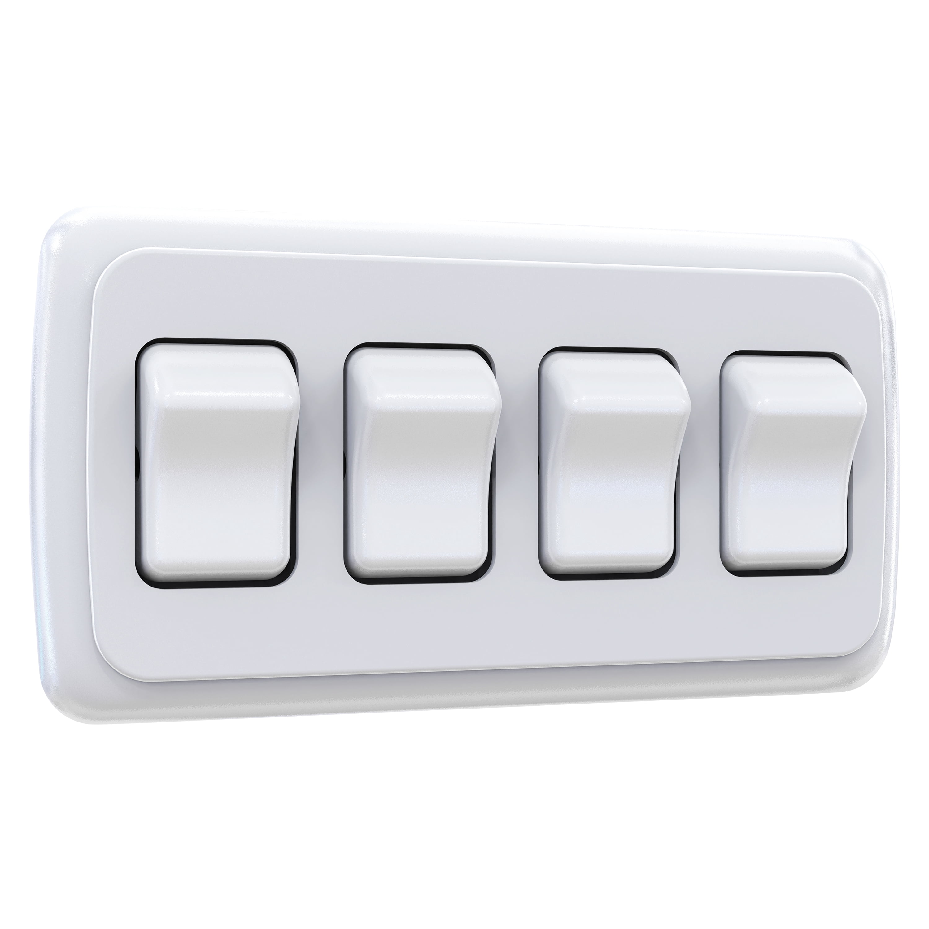 Leisure LED Contemporary Quadruple SPST On-Off Switch with Bezel, 12 ...