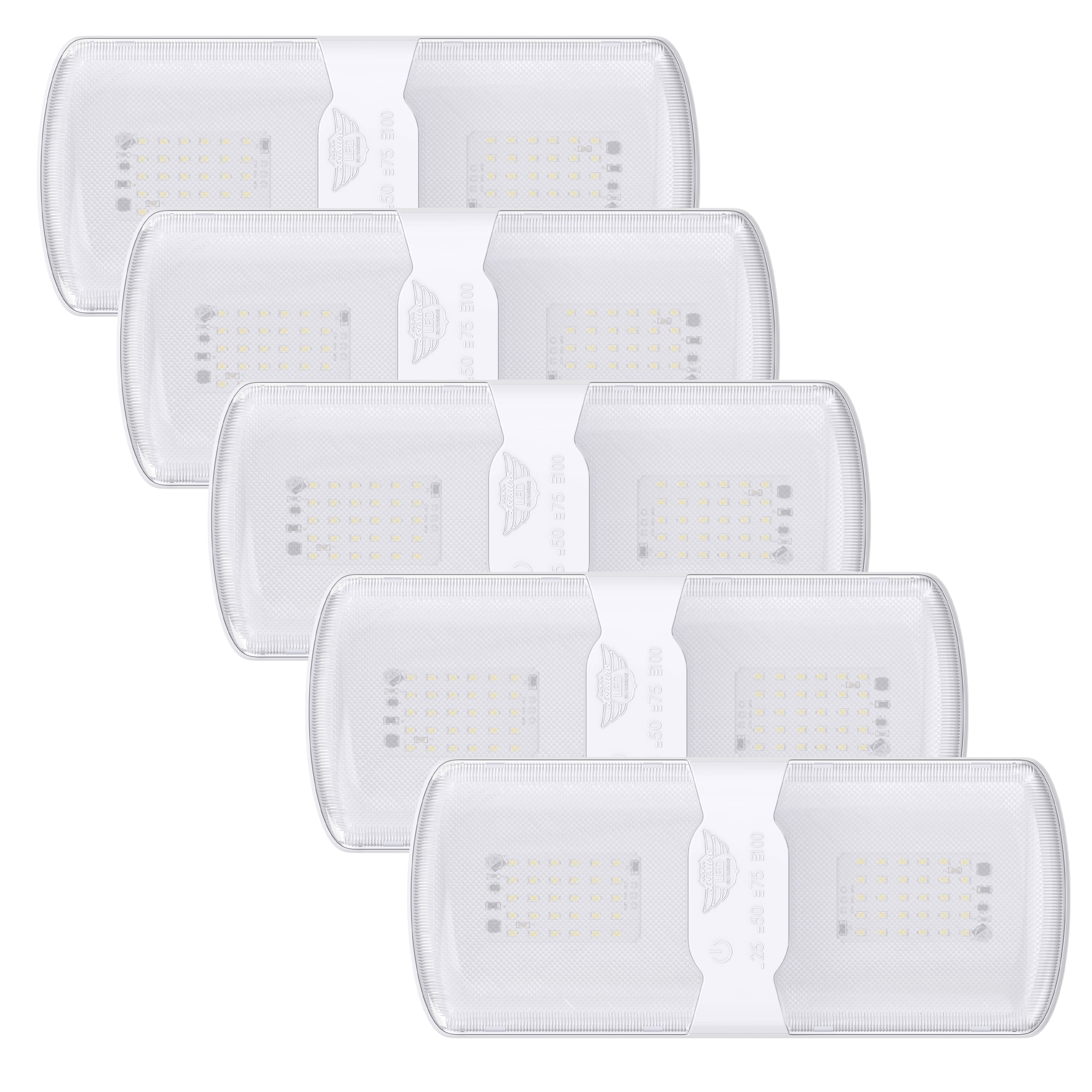 Leisure LED RV Ceiling Double Dome Light Fixture with Built in Touch ...