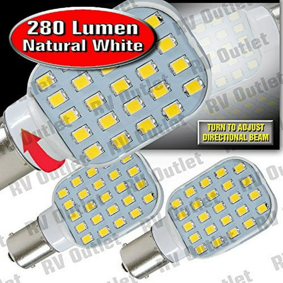 EcoVerve 10pcs Super White 1156 1141 50 SMD RV Camper Trailer Interior ...