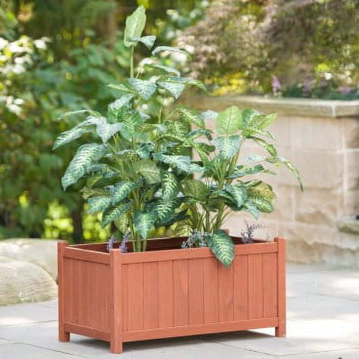 Leisure Season Rectangular Planter Box, Medium Brown - Walmart.com