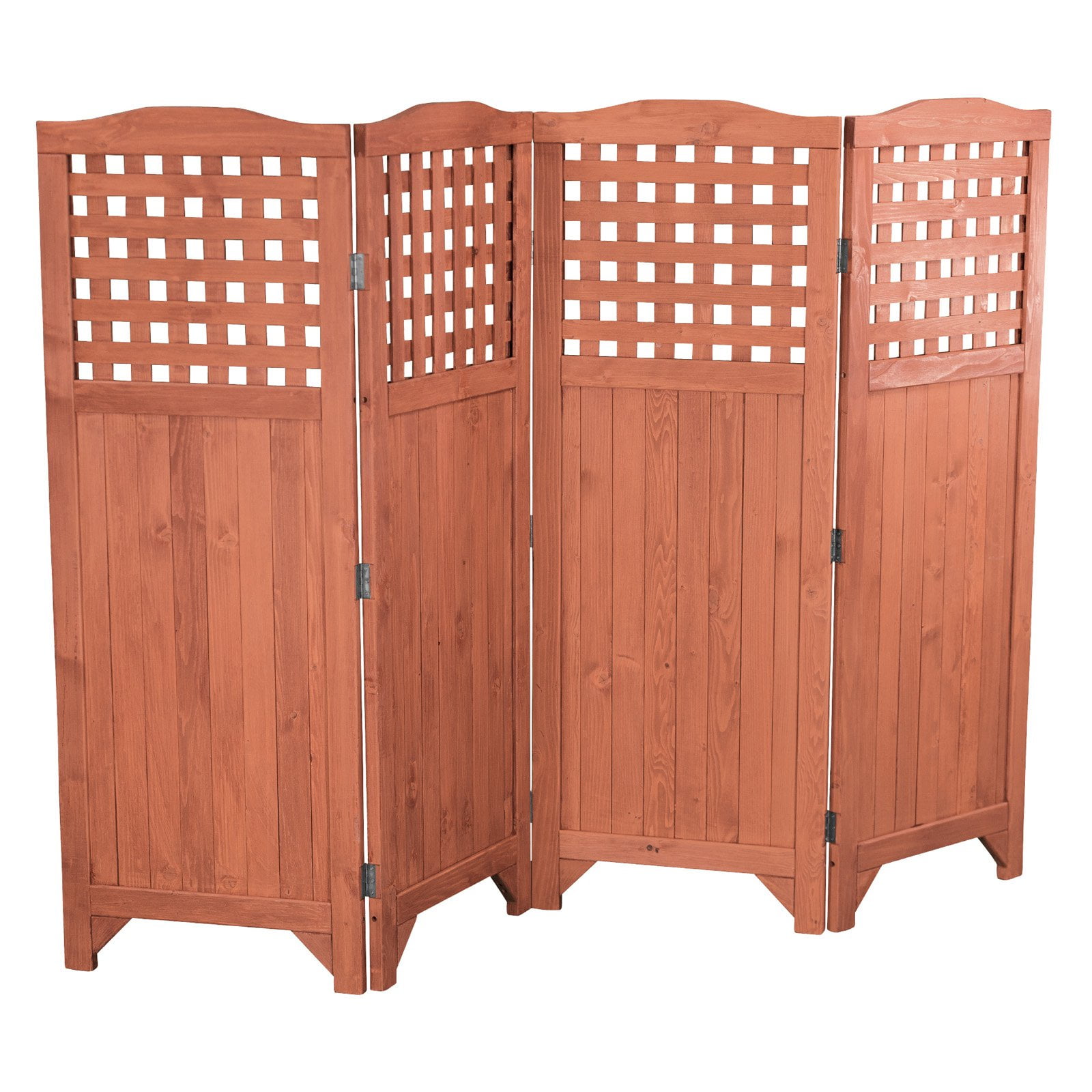 Leisure Season Wood Folding Patio and Garden Privacy Screen in Medium ...