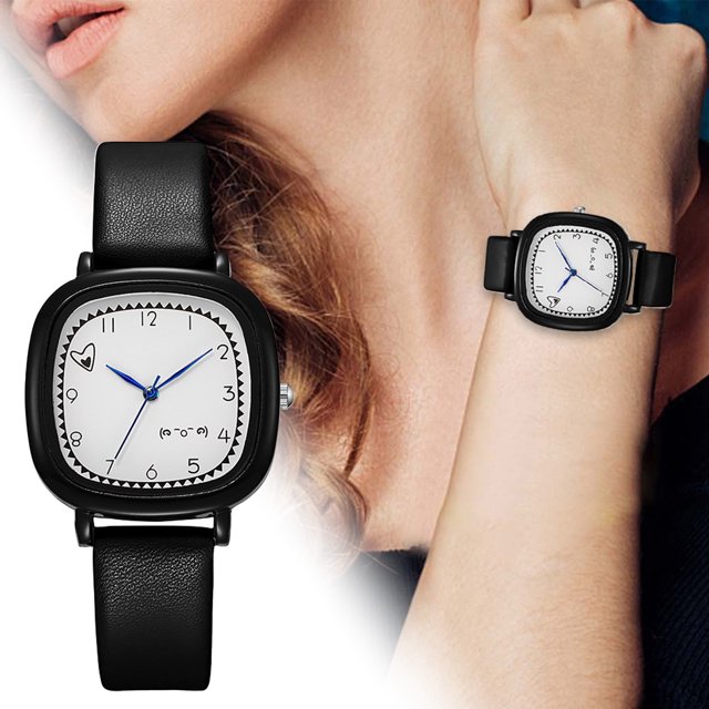Leisure Student Watch Cute Square Watch Novel Dial Quartz Movement ...
