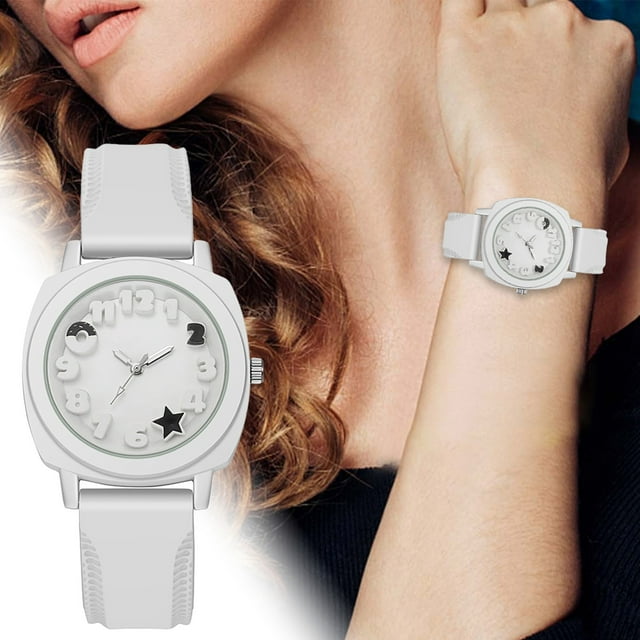 Leisure Student Watch Large Square Watch Novel Dial Stainless Steel ...