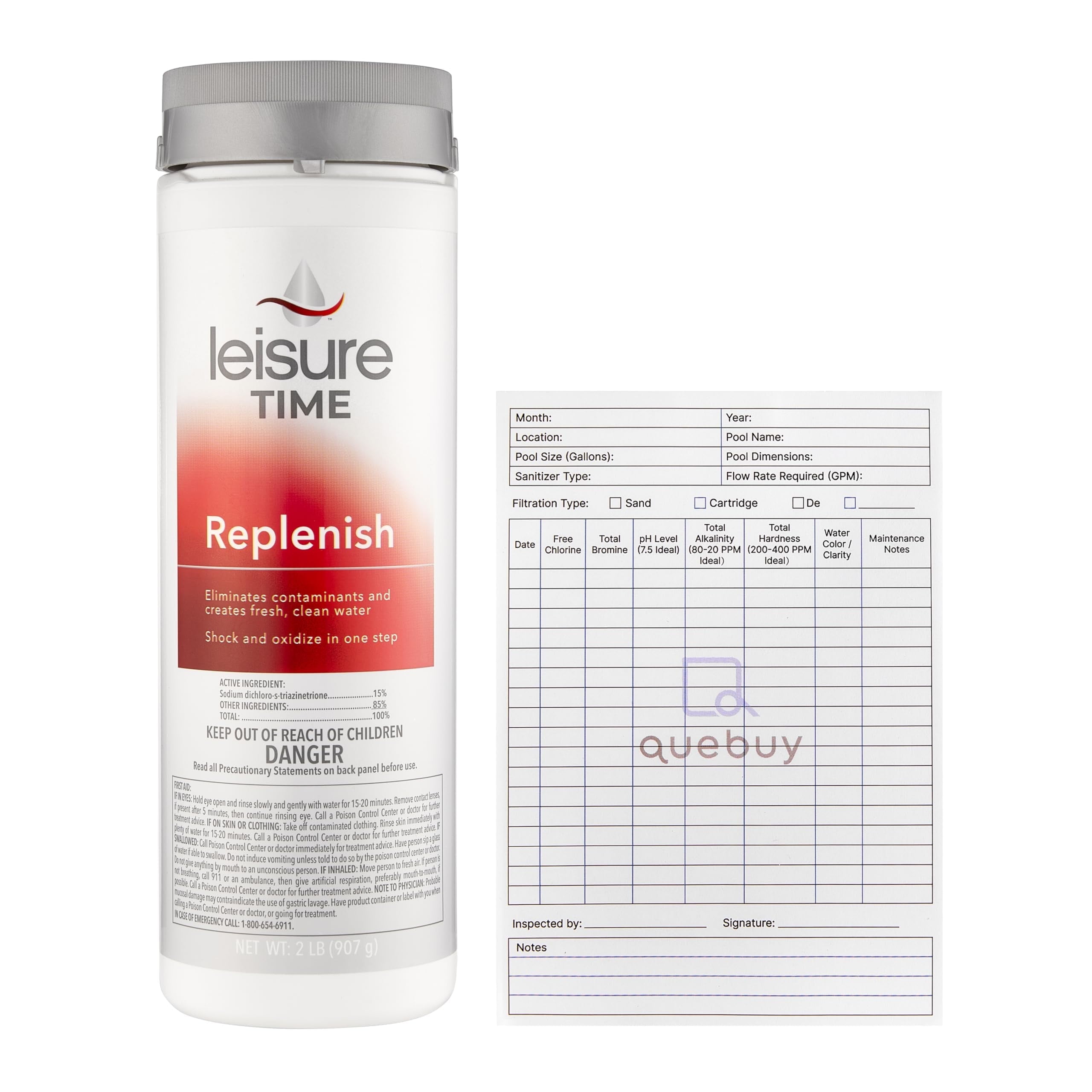 Leisure Time 45310 Spa Replenish Shock Oxidizer for Spas & Hot Tubs - 2 ...