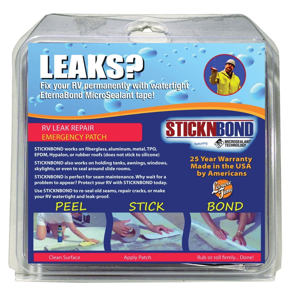 Leisure Time 60019 White 6" x 6" Patch Roof Repair Kit - Walmart.com