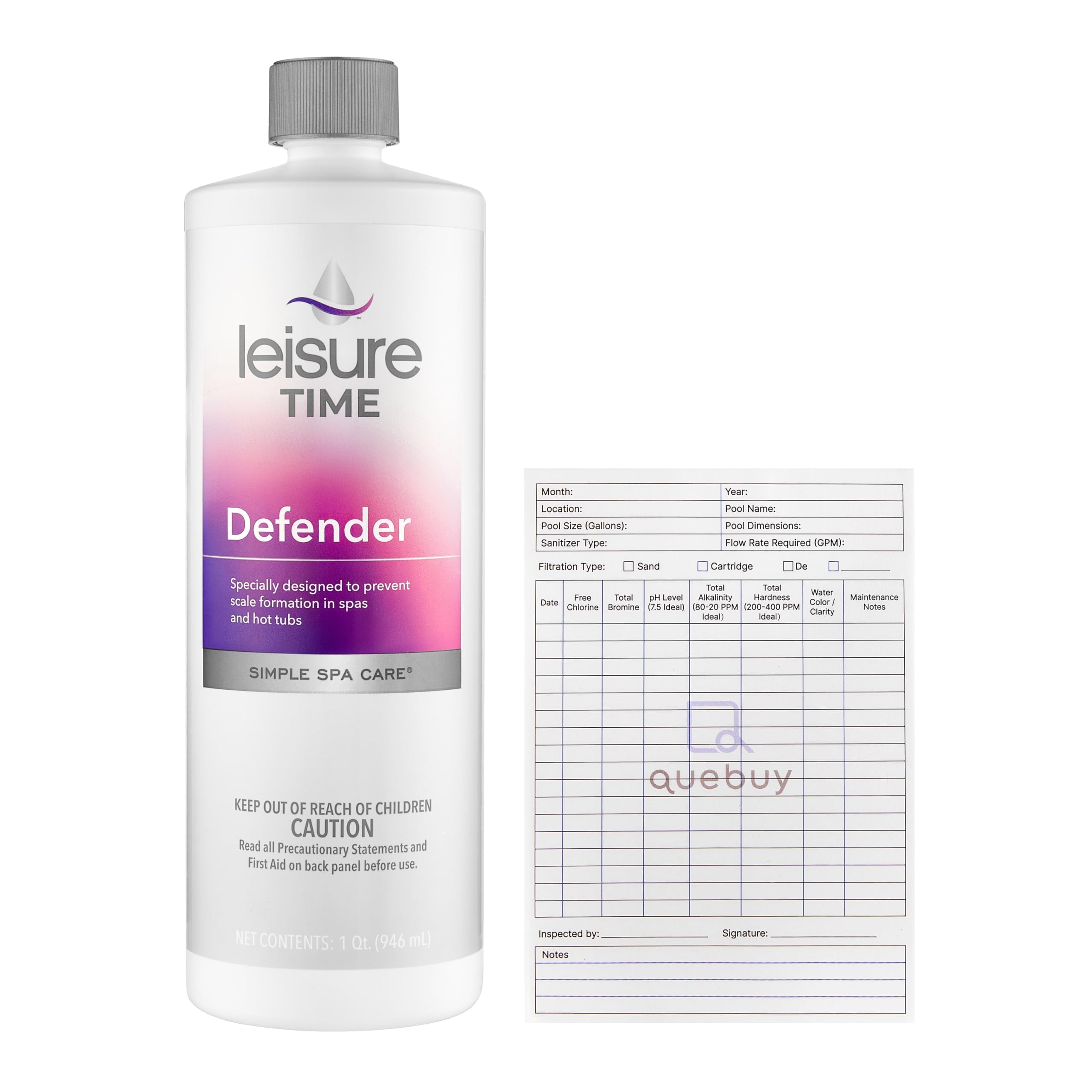 Leisure Time B Defender for Spas & Hot Tubs, 32oz – Weekly Scale ...